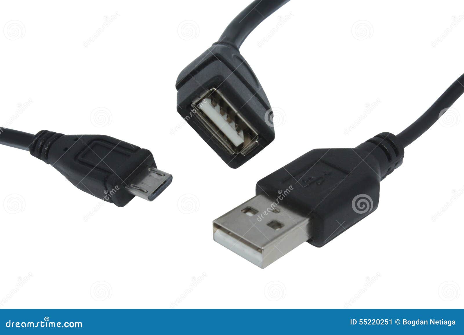 Usb cables stock image. Image of information, drive, data - 55220251