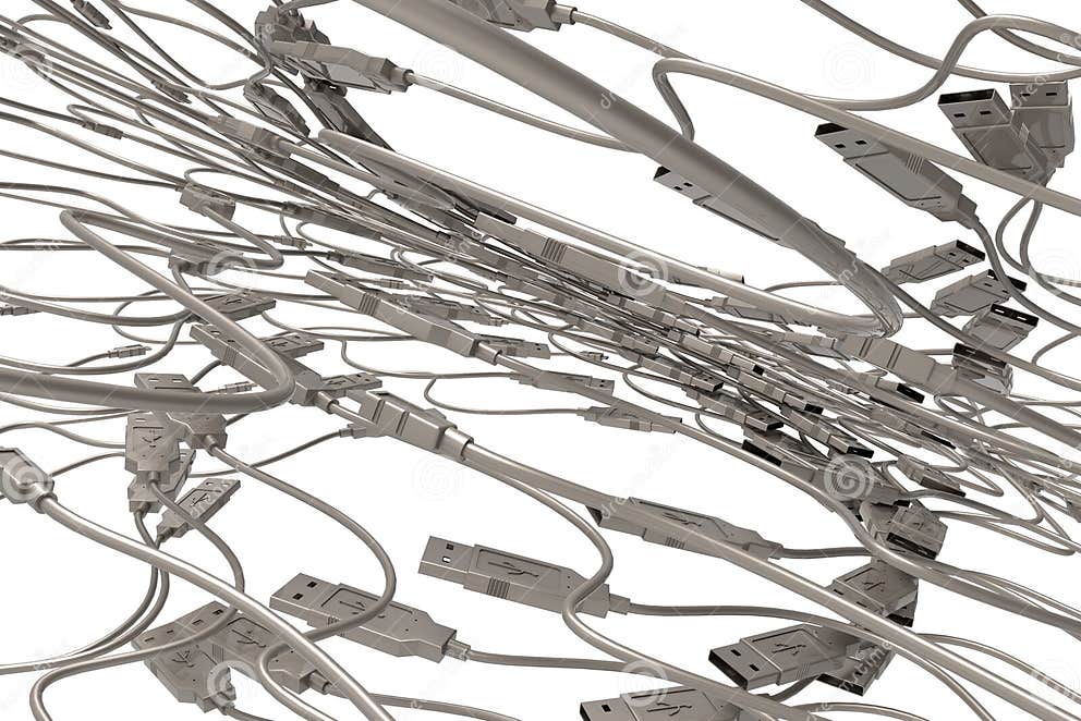 USB cables loop stock illustration. Illustration of cable - 52158917