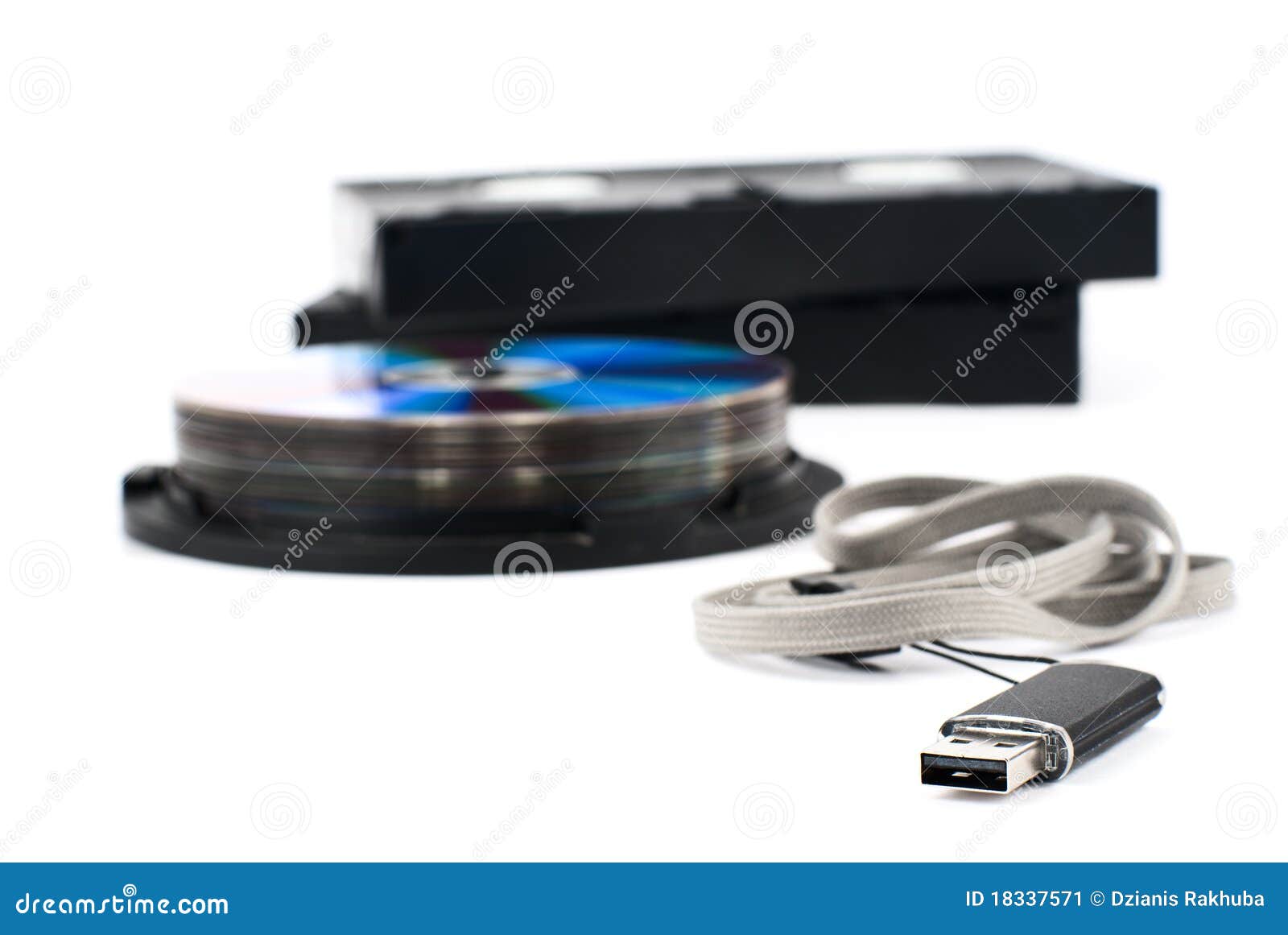 USB, CD, VHS stock image. Image of close, storage, data - 18337571