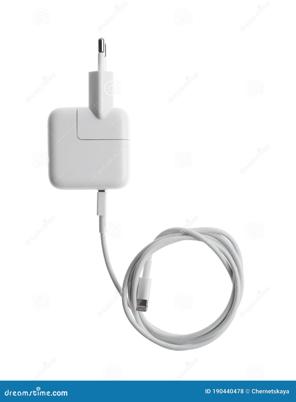USB Charger Isolated on White. Modern Technology Stock Photo - Image of ...