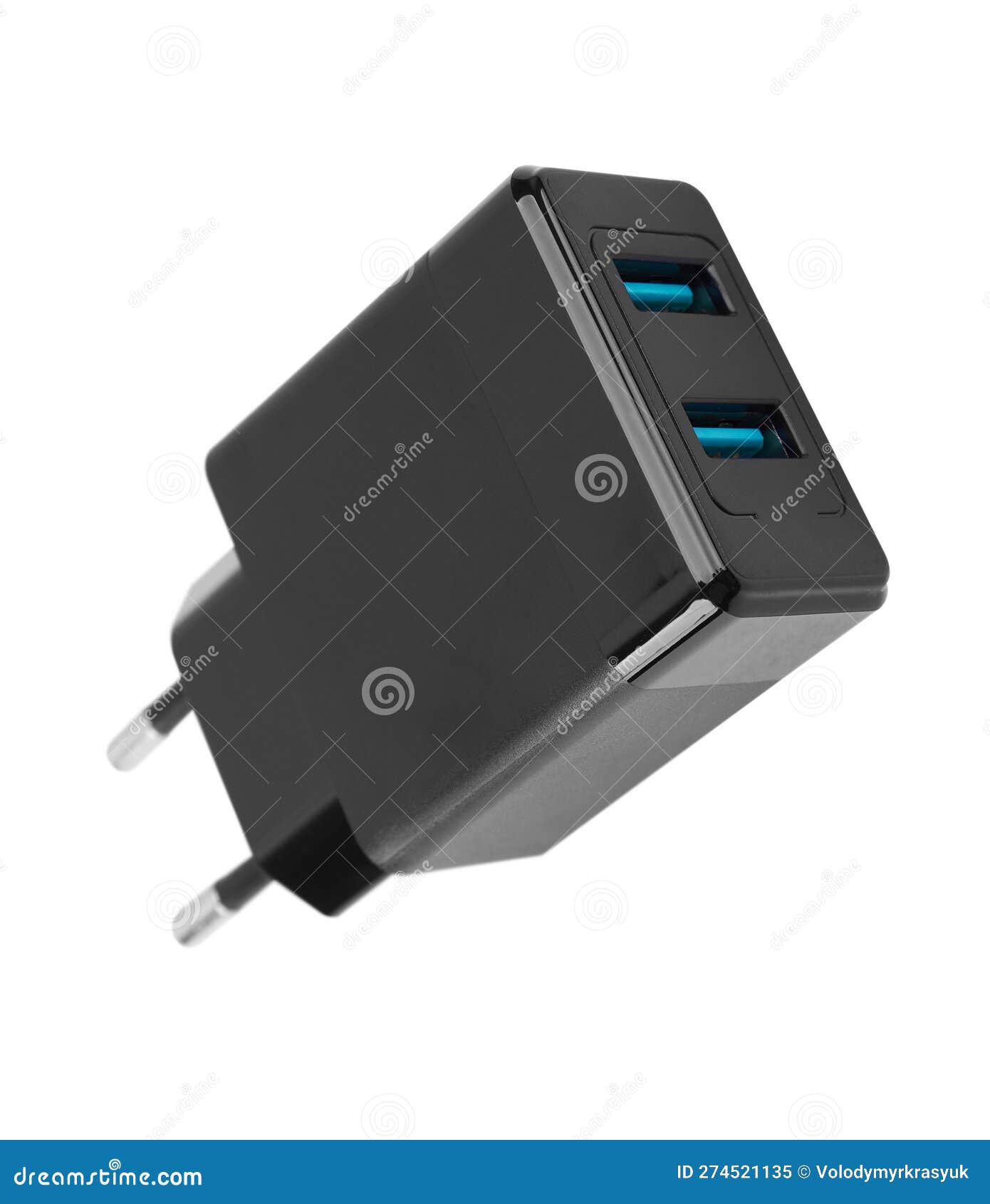USB Charger on a White Background Stock Image - Image of charger ...