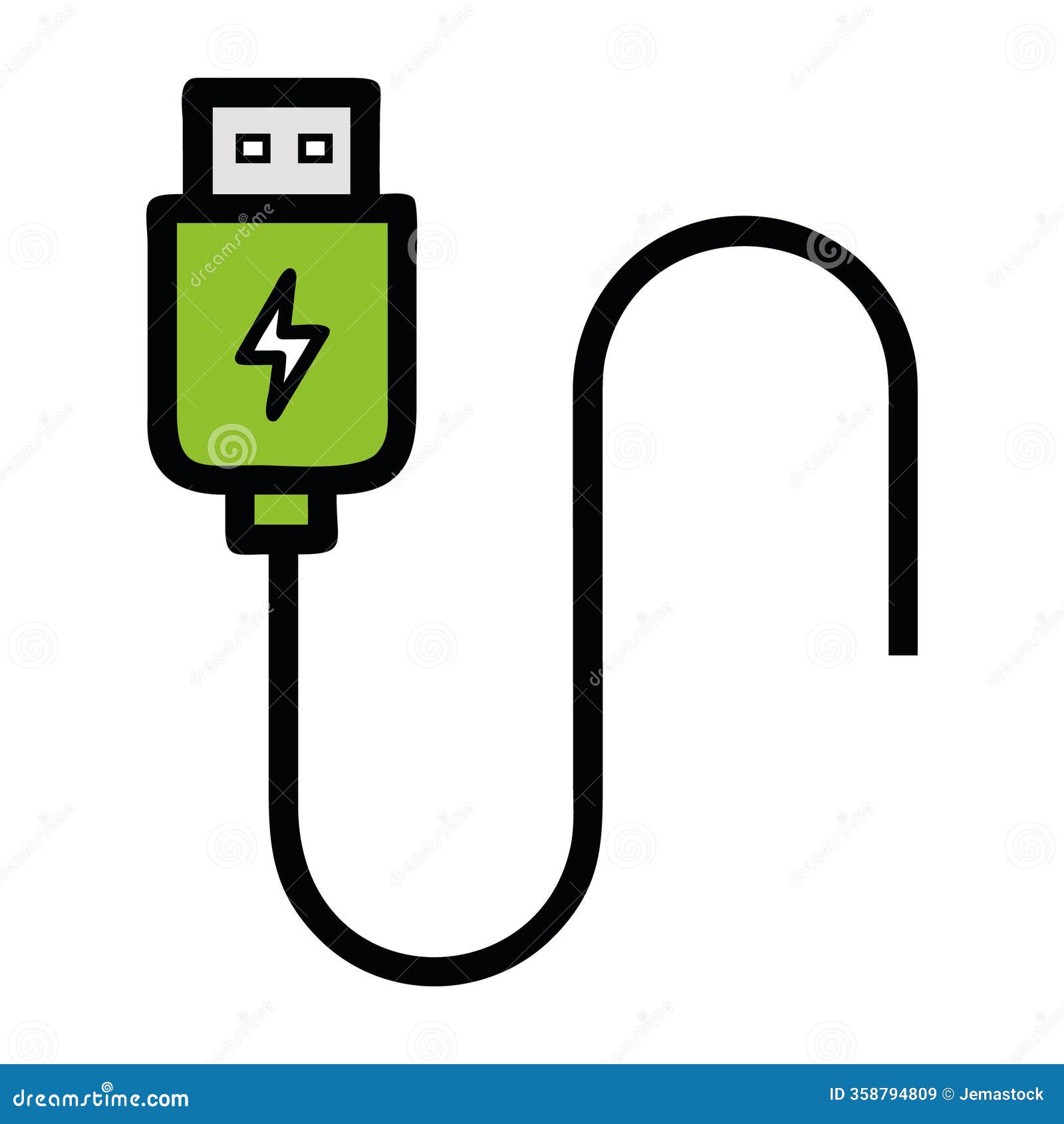 Charging Cable Icon Doodle Illustration | CartoonDealer.com #336923130