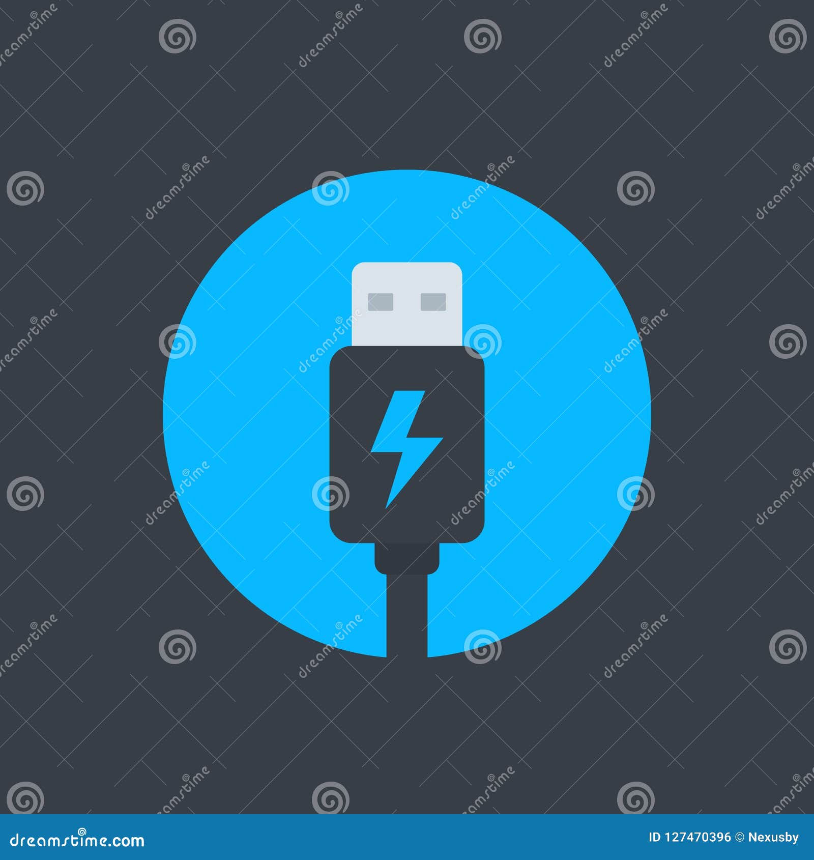 Usb Charging Plug Icon, Vector Illustration Stock Vector - Illustration ...