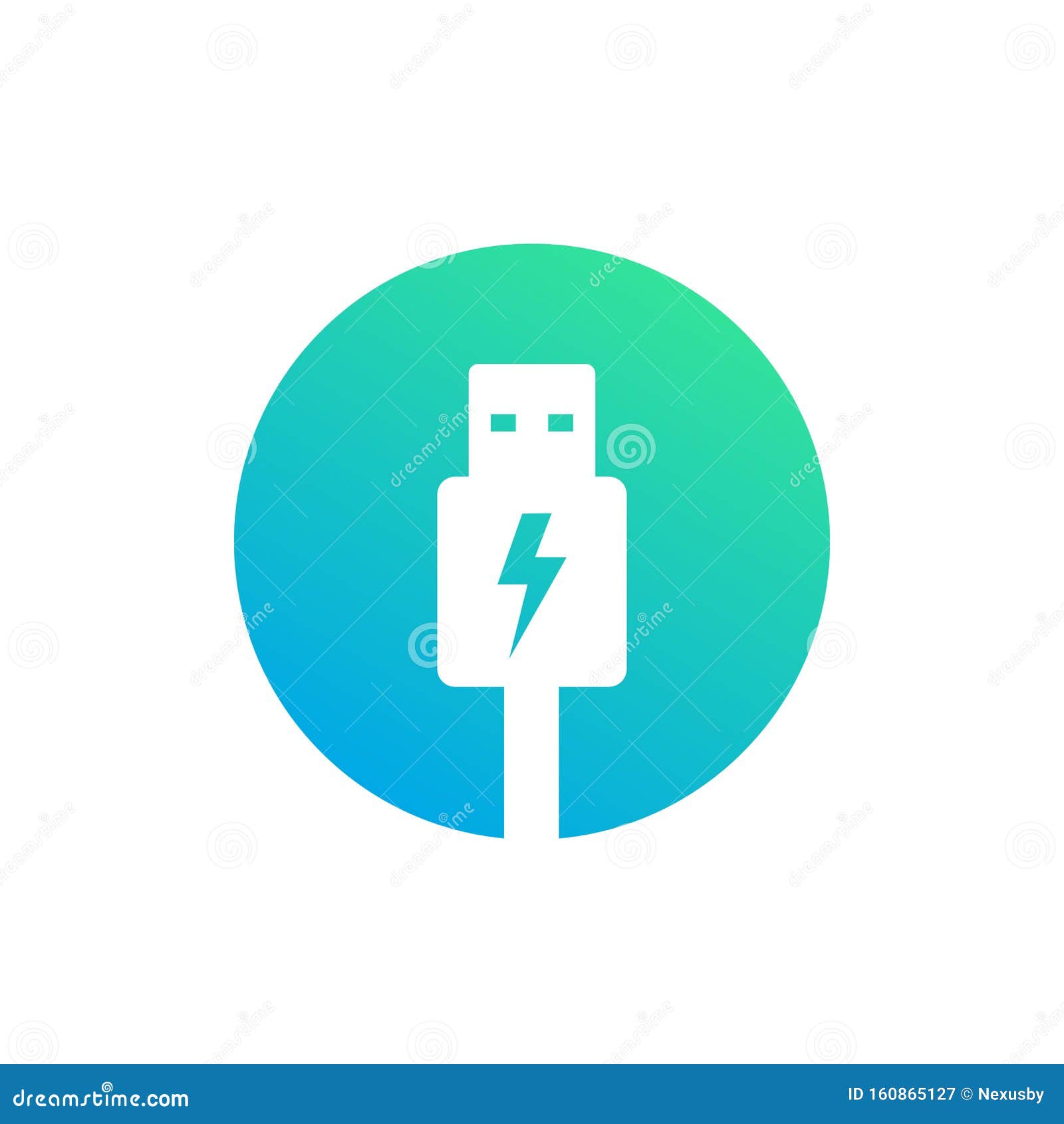 Usb Charging Plug Vector Icon Stock Vector - Illustration of cable ...