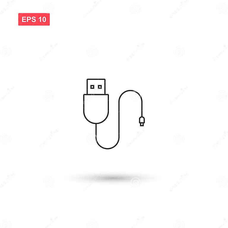 Usb Charging Plug Vector Isolated 6 Stock Vector - Illustration of ...