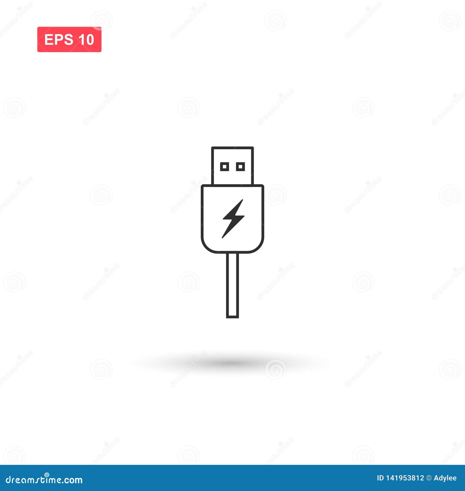 Usb Charging Plug Vector Isolated 3 Stock Vector - Illustration of ...