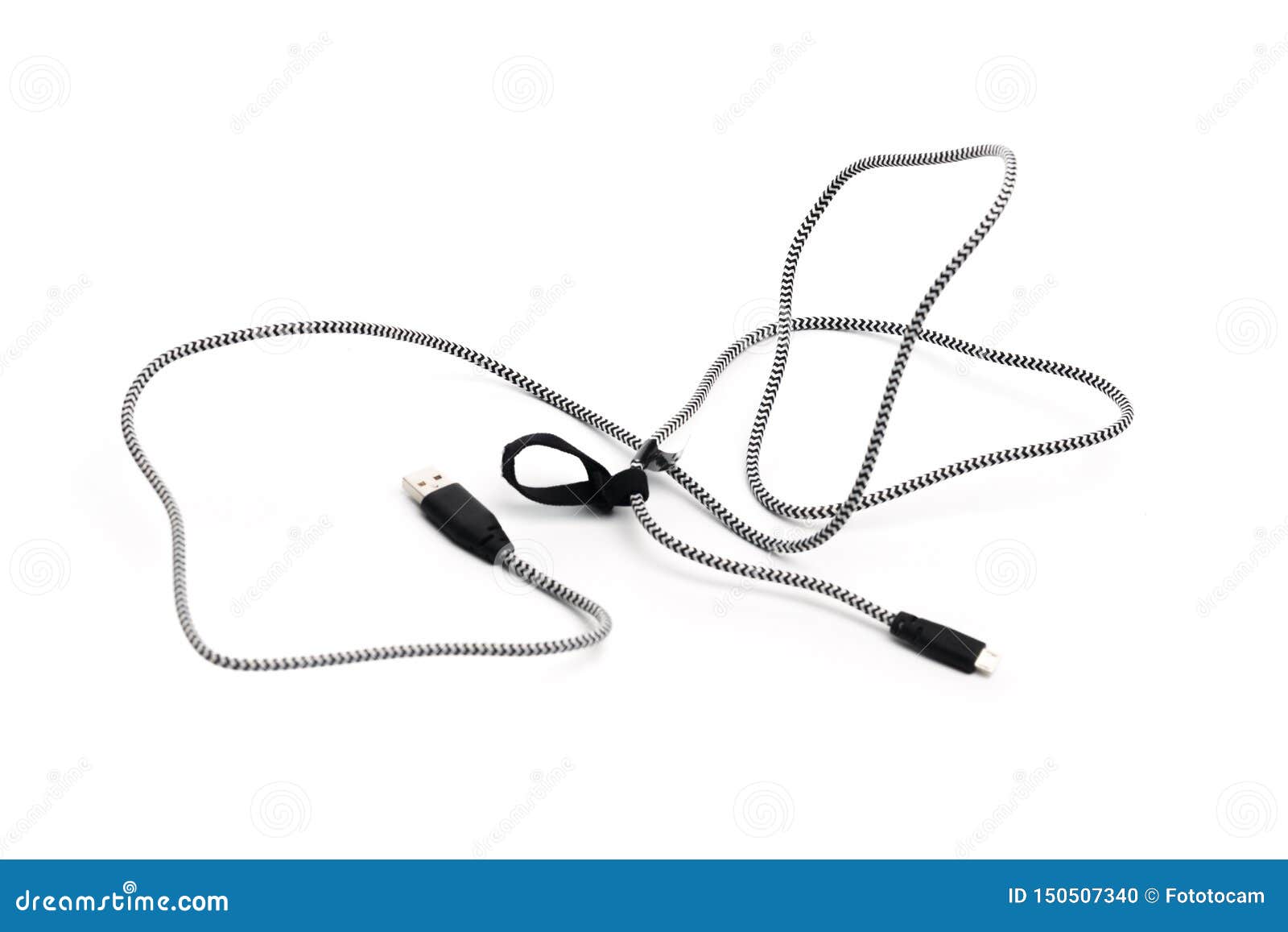 Usb Charging Wire Isolated on White Stock Photo - Image of electricity ...
