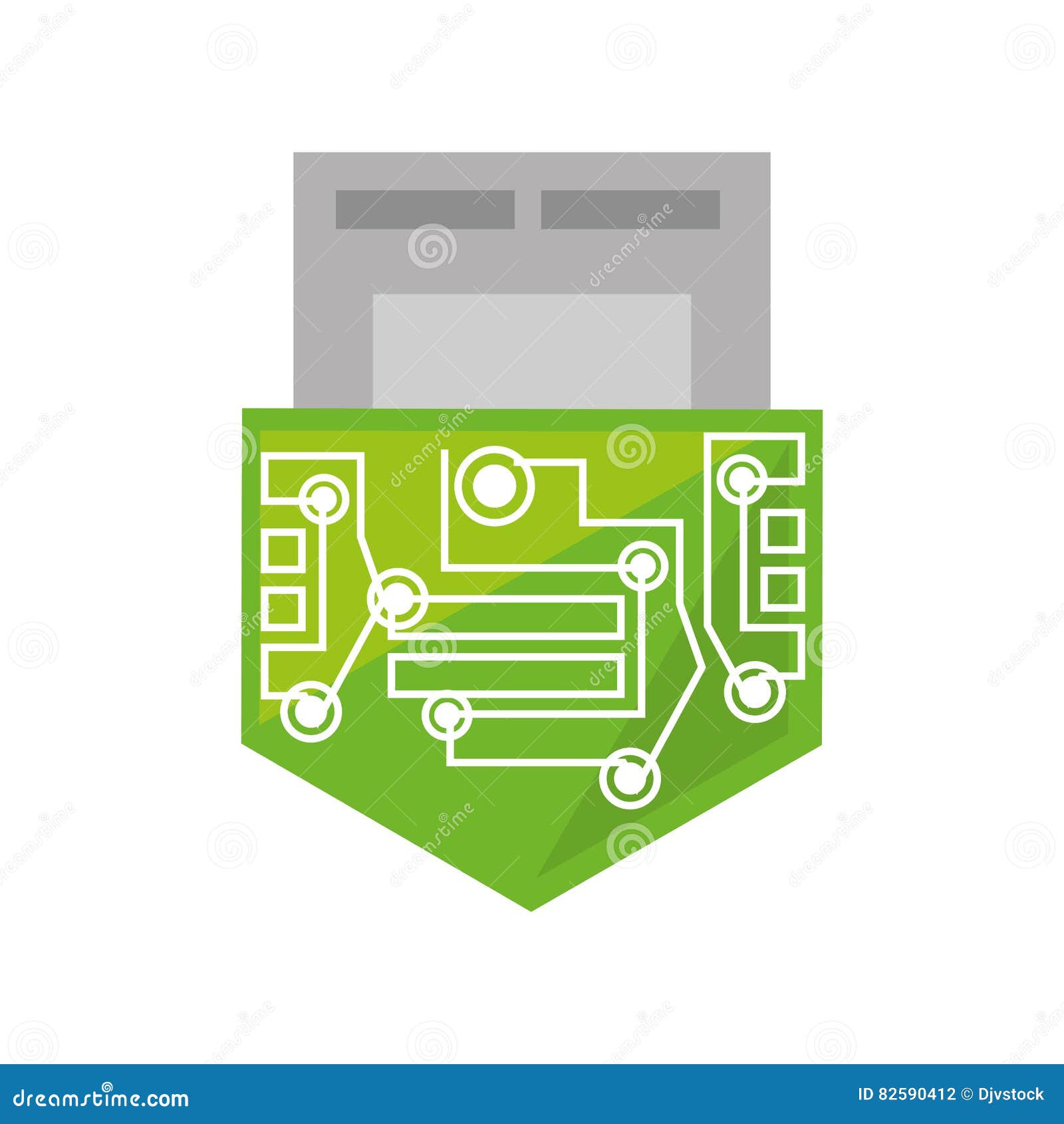 Usb Circuit Electronic Hardware Stock Vector - Illustration of ...