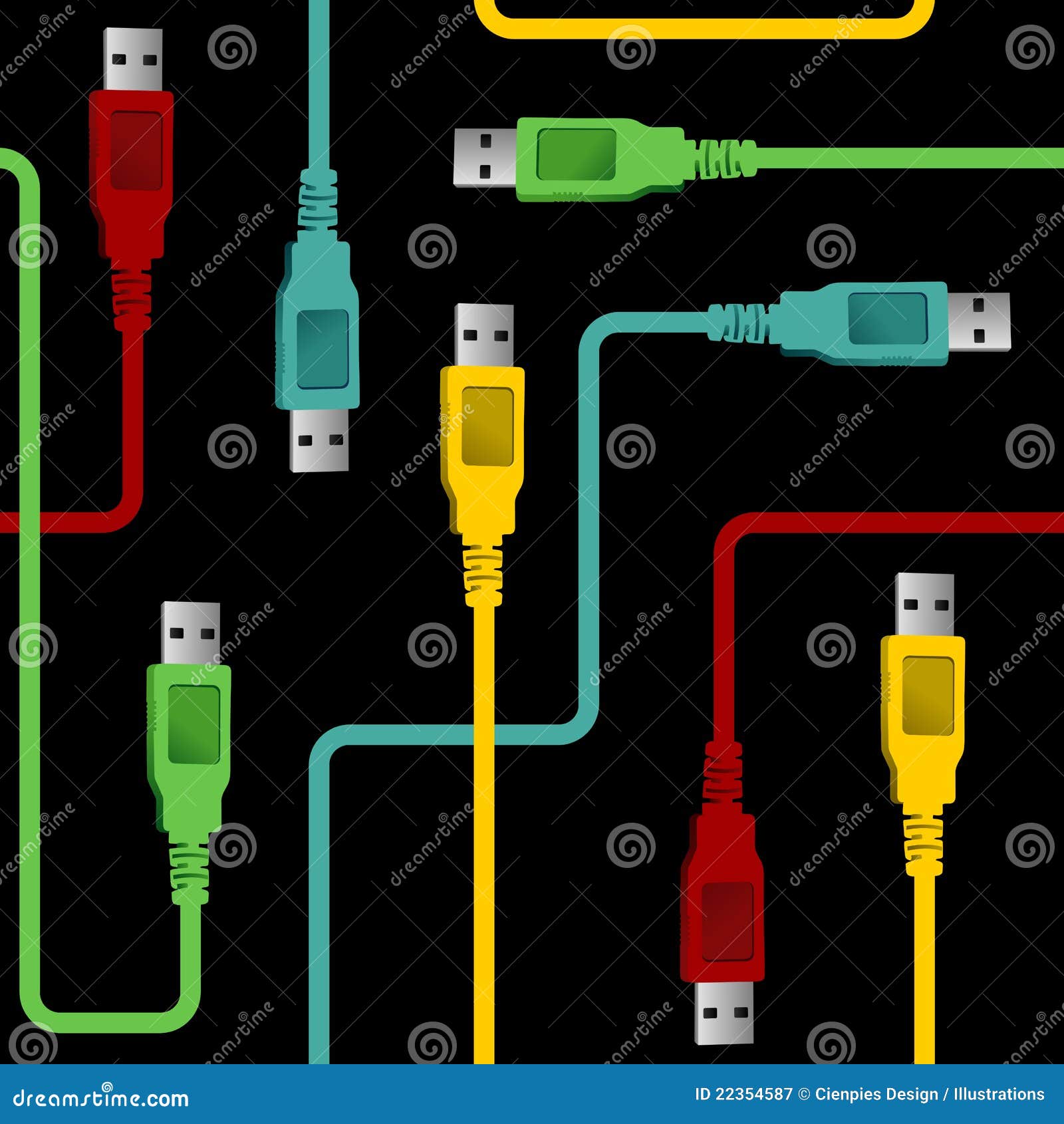 USB communication pattern stock vector. Illustration of modem - 22354587