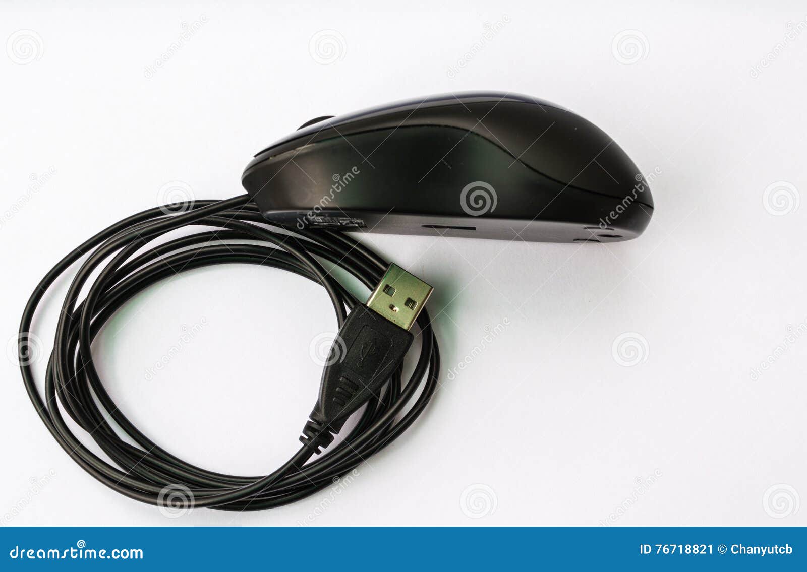Usb Computer Mouse and Wire on White Background Stock Image - Image of ...