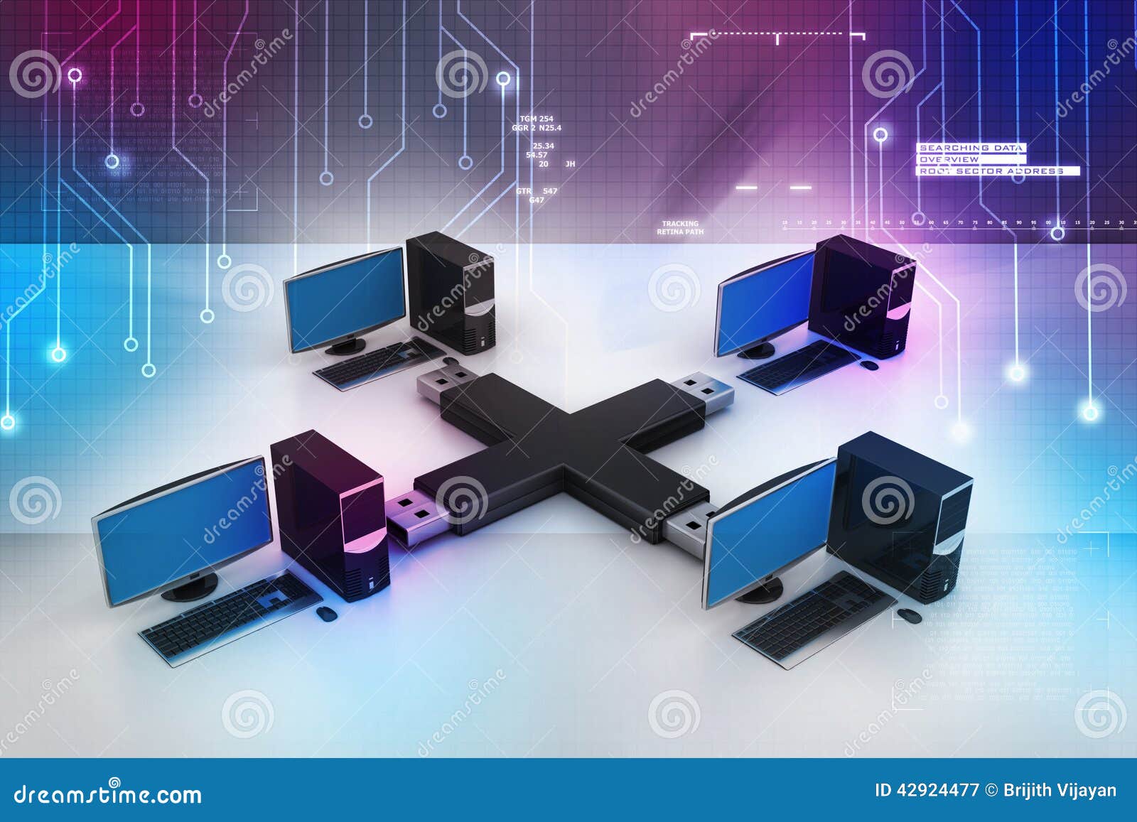 Usb with computer net work stock image. Image of concept - 42924477