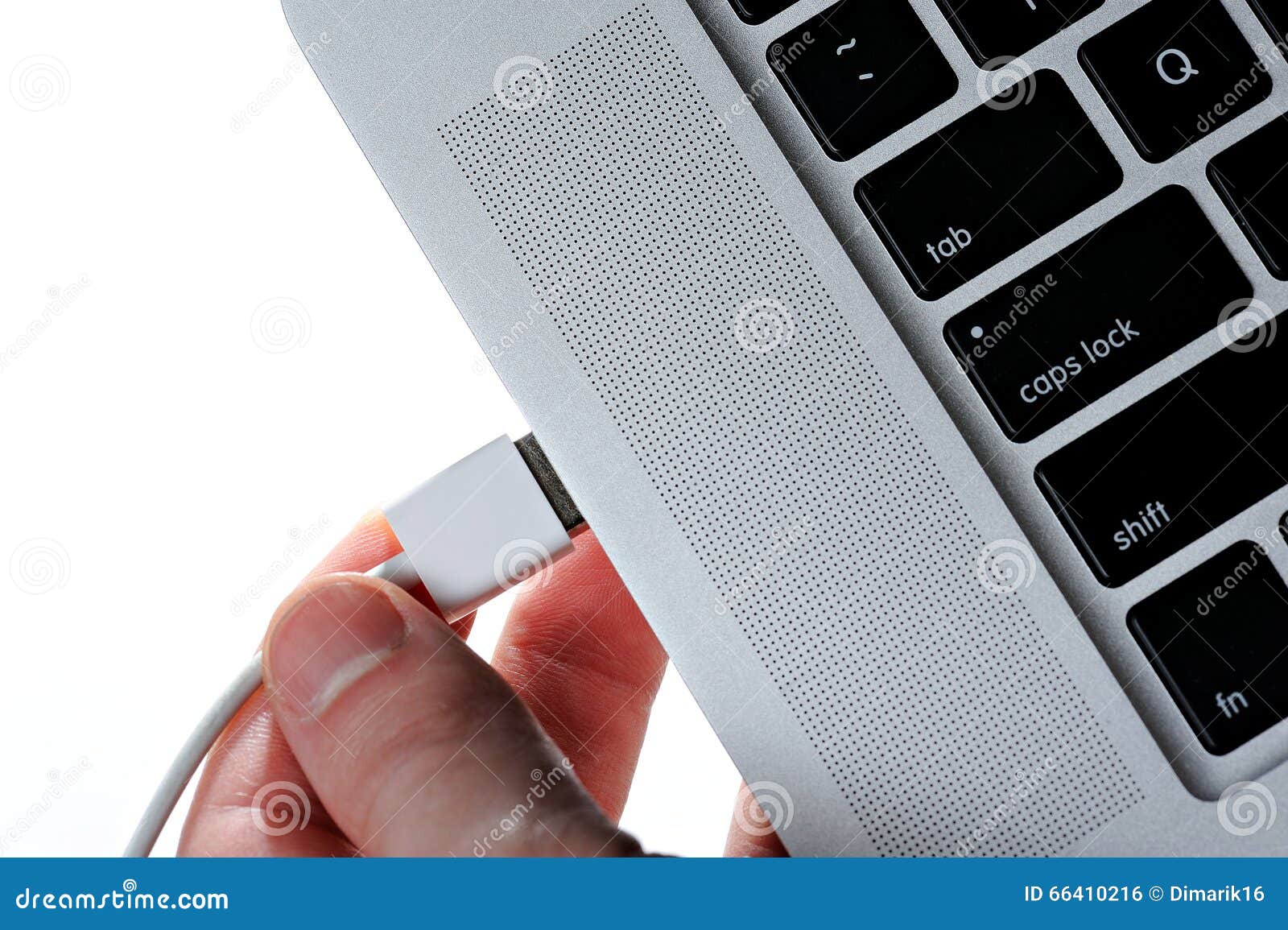 Usb connect to laptop stock photo. Image of input, digital - 66410216