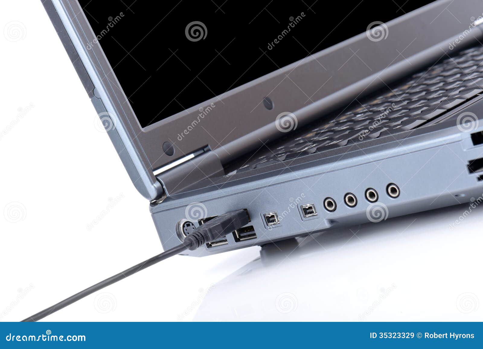 USB connection stock image. Image of hand, cable, laptop - 35323329