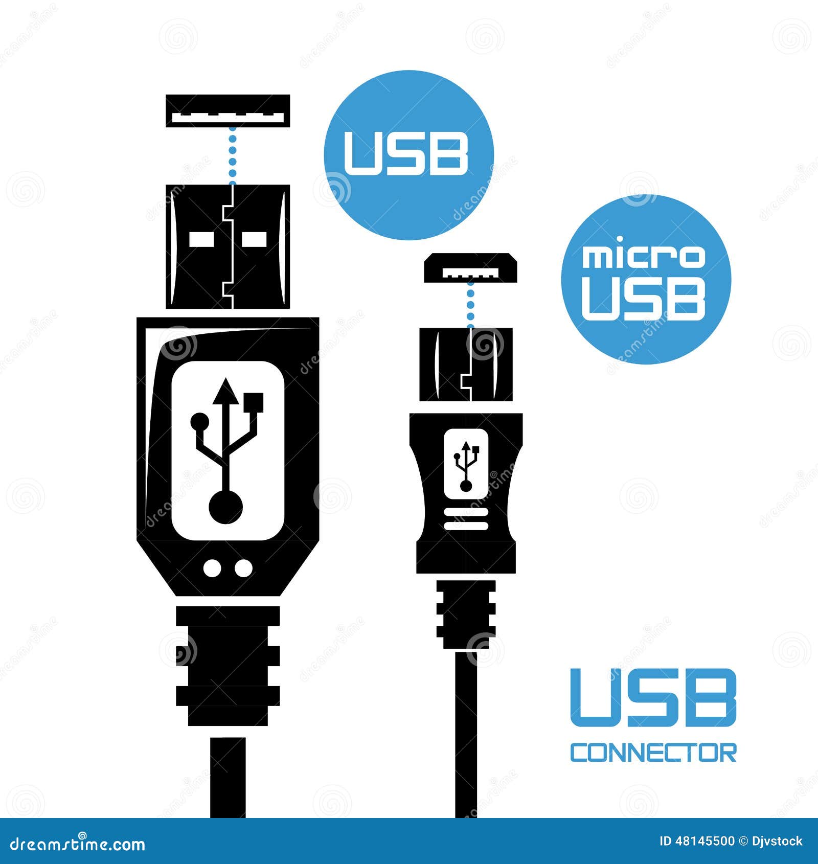 Usb Connection Design Vector Illustration Eps10 Graphic Stock Vector ...