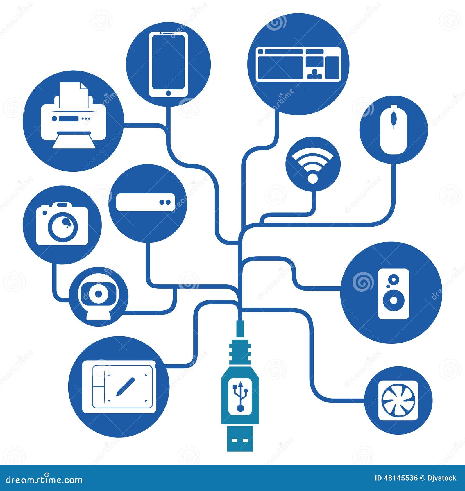 Usb Connection Design Vector Illustration Eps10 Graphic Stock Vector ...