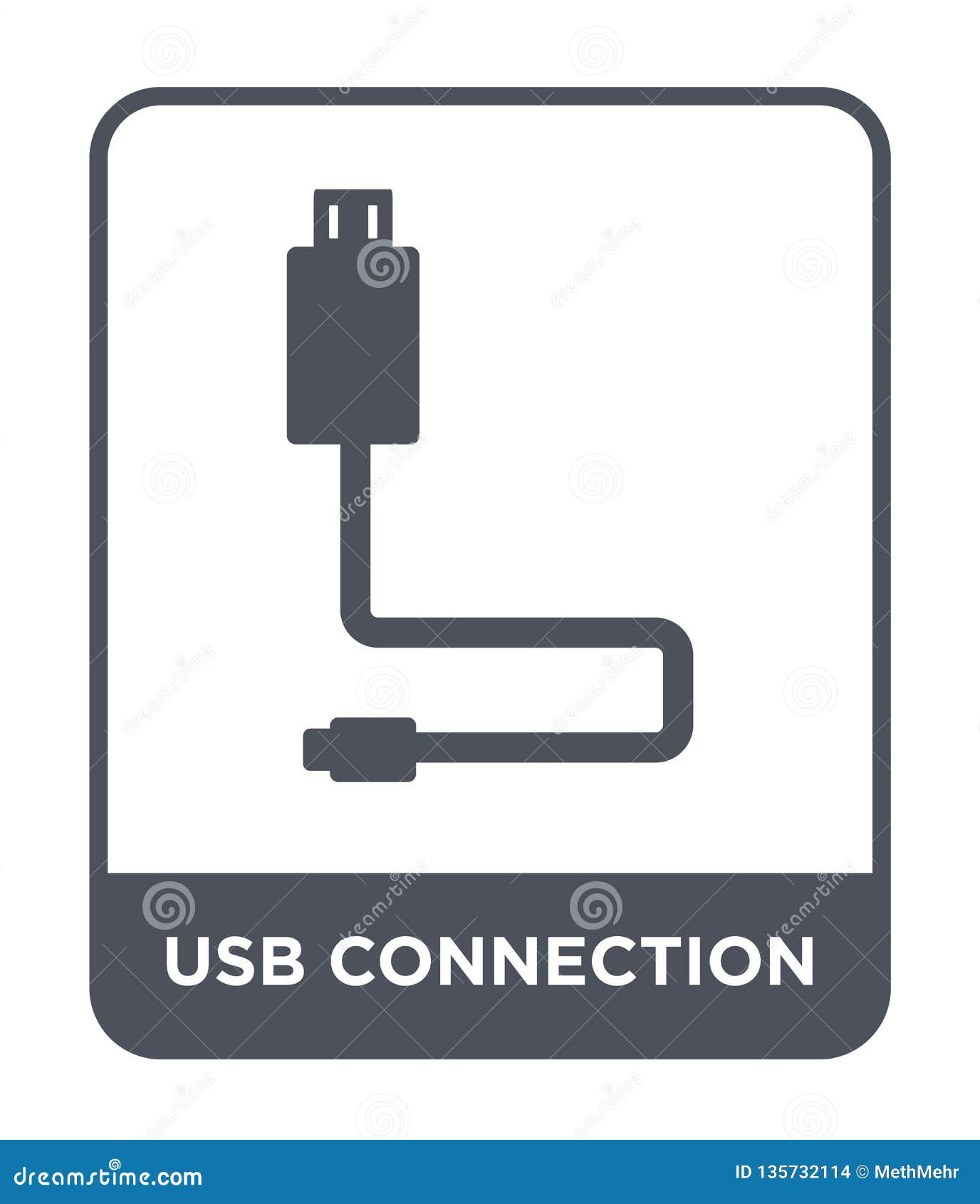 Usb Connection Icon in Trendy Design Style. Usb Connection Icon ...