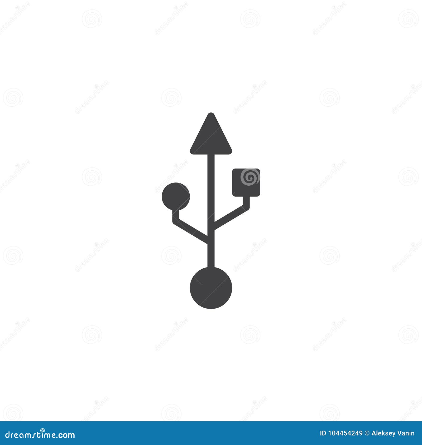 USB connection icon vector stock vector. Illustration of glyph - 104454249