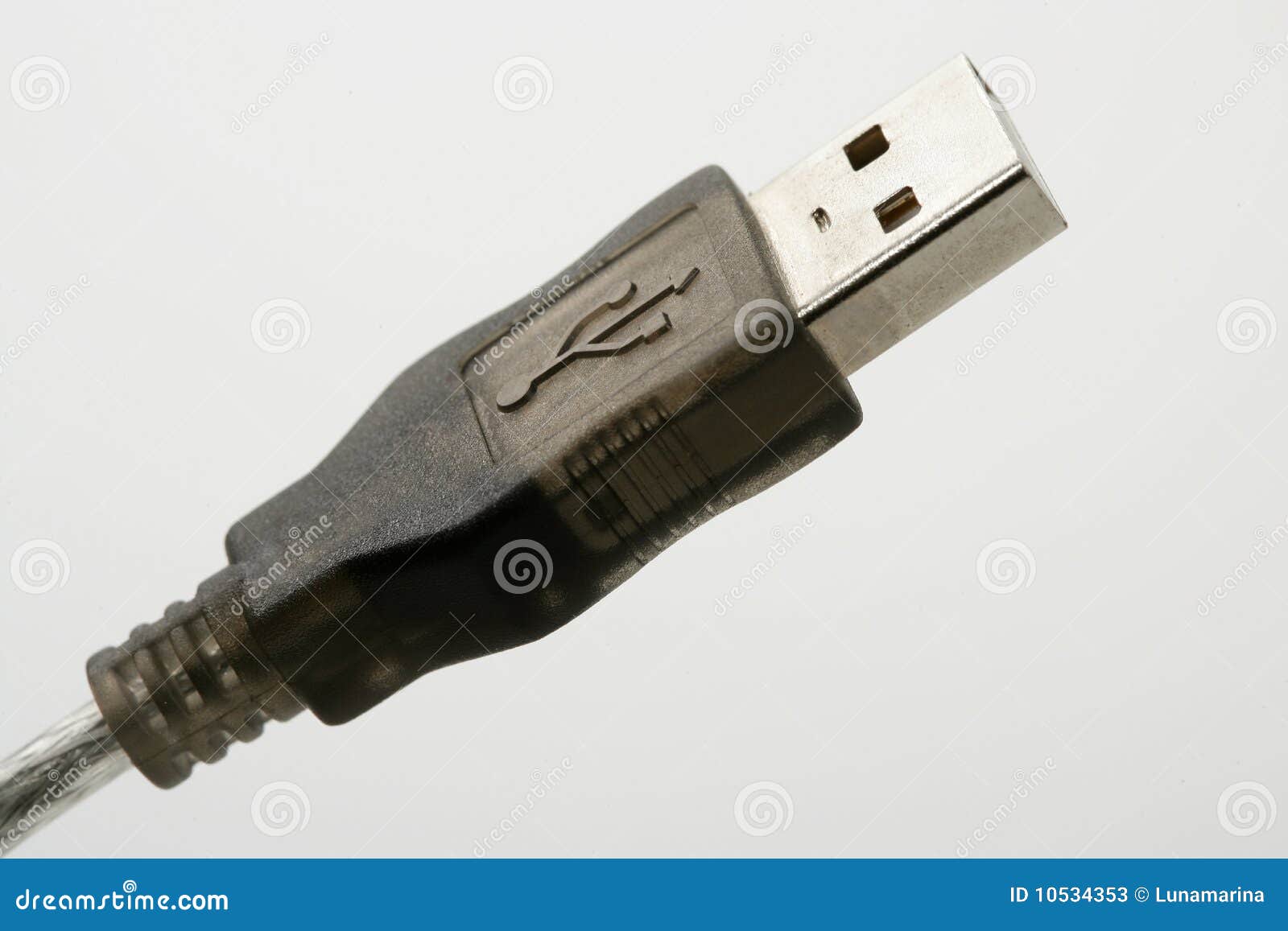 USB Connection Macro Closeup Over White Stock Image - Image of ...