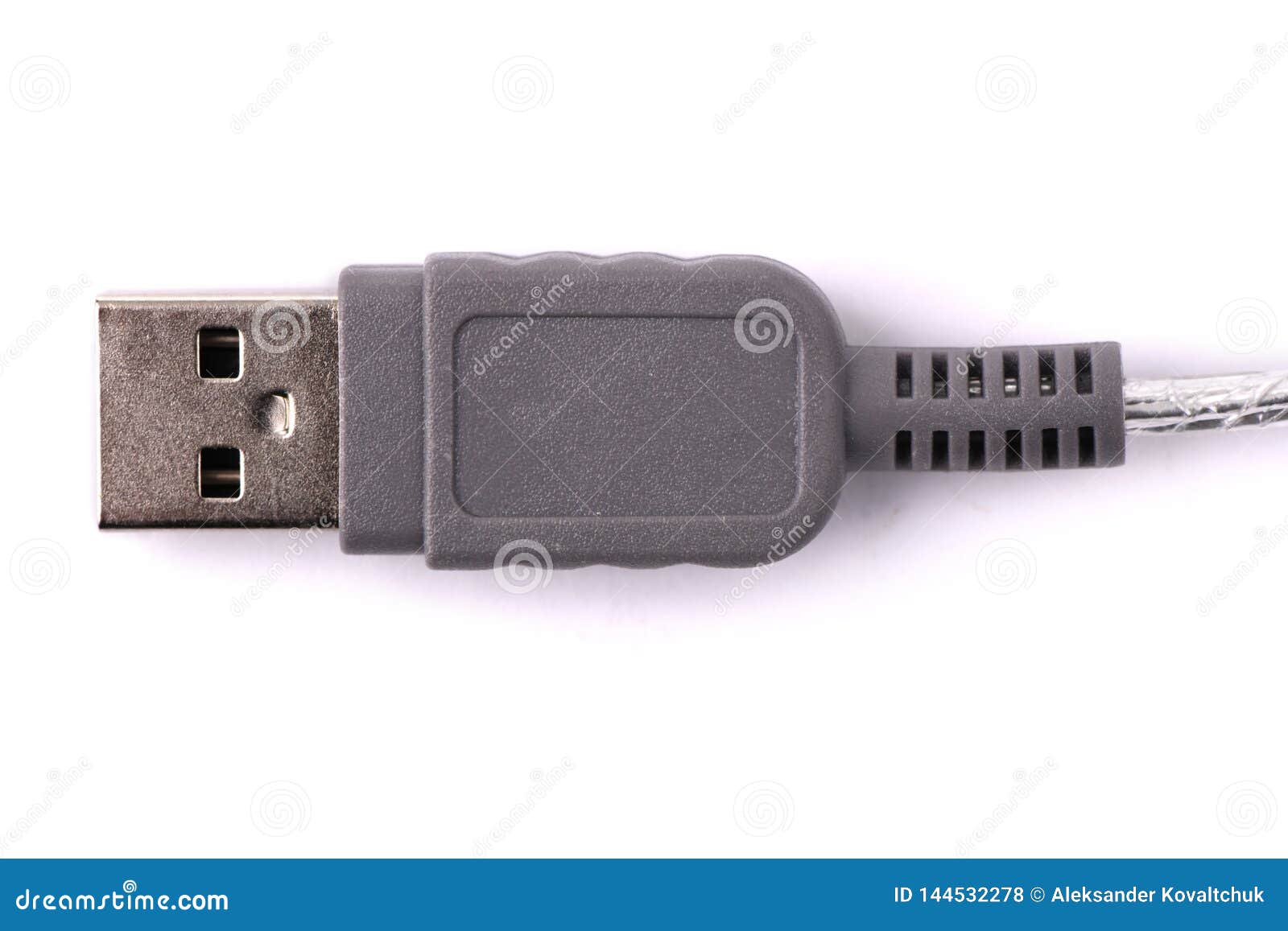 USB Connector Against White Background Stock Photo - Image of digital ...