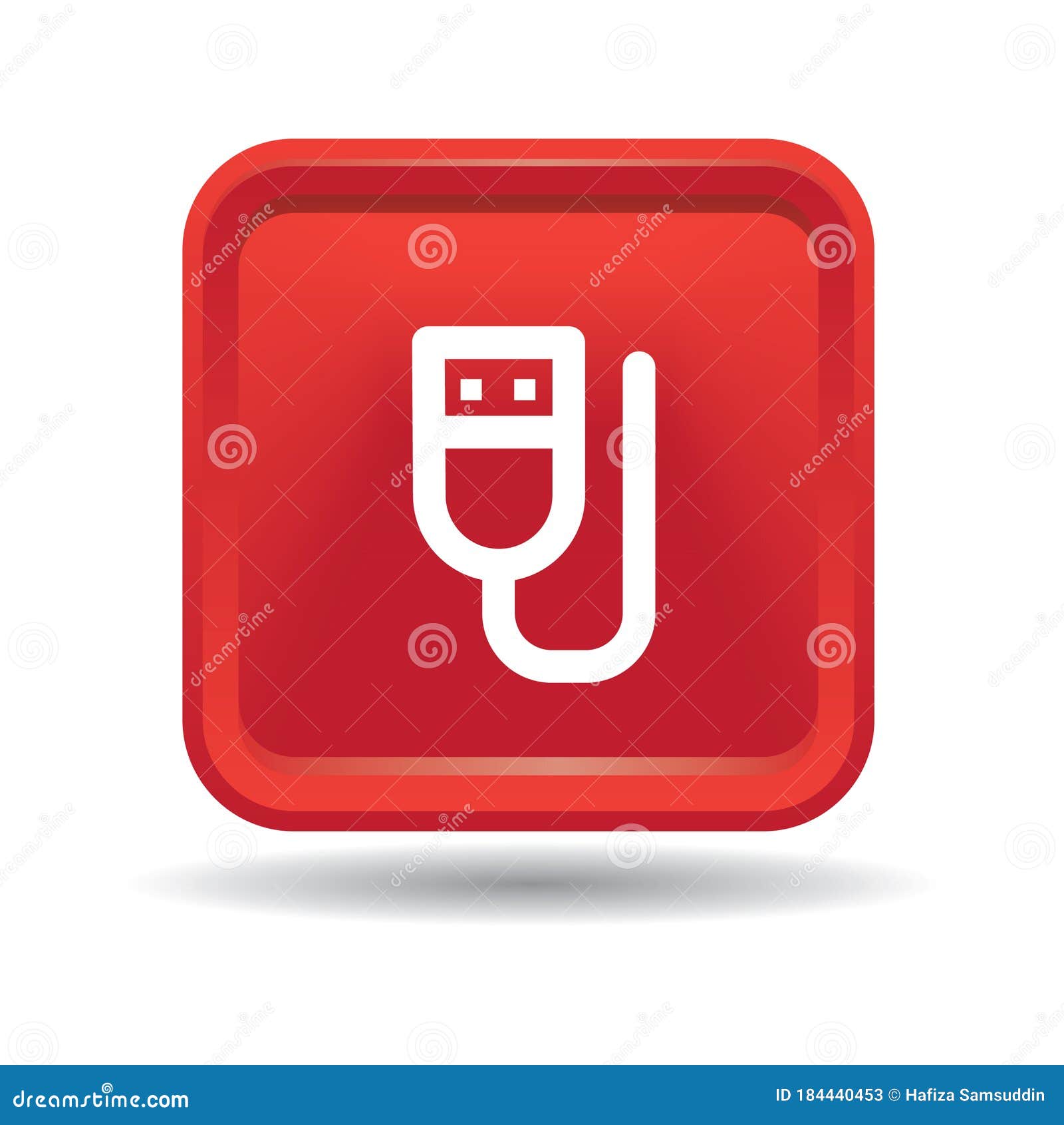 Usb Connector Button. Vector Illustration Decorative Background Design ...