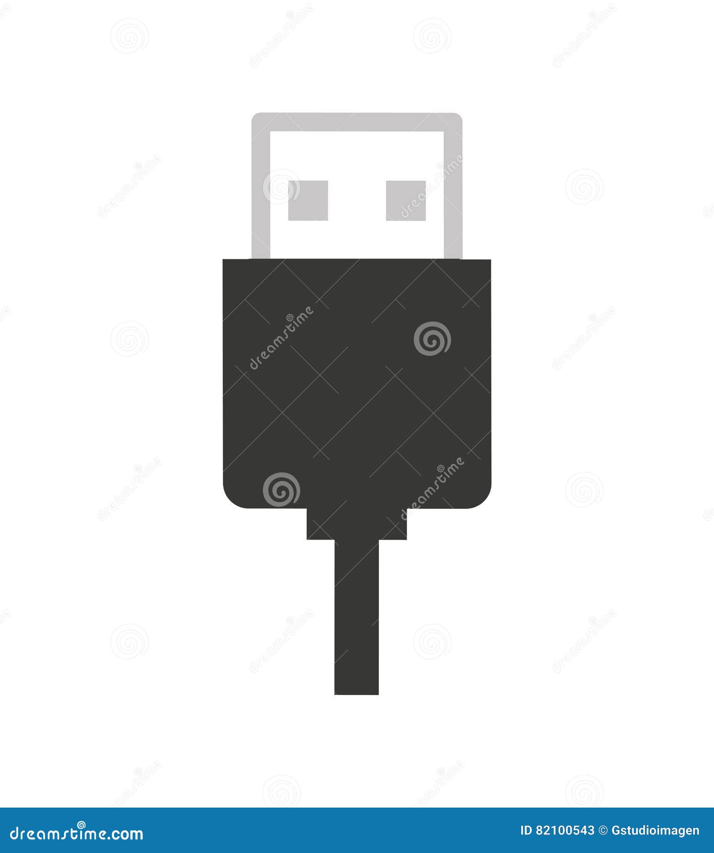 Usb Connector Isolated Icon Stock Illustration - Illustration of ...