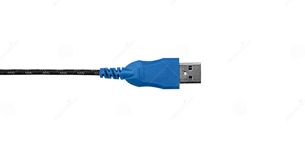 USB Connector Isolated on White Background. Stock Image - Image of ...