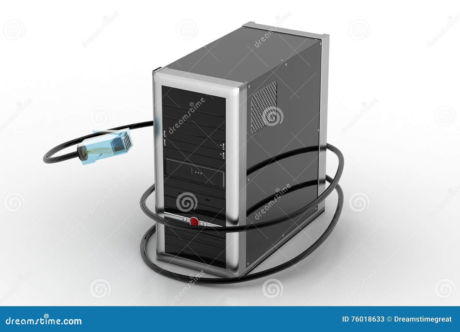 Usb Connector To Computer Networking Server System Stock Illustration ...