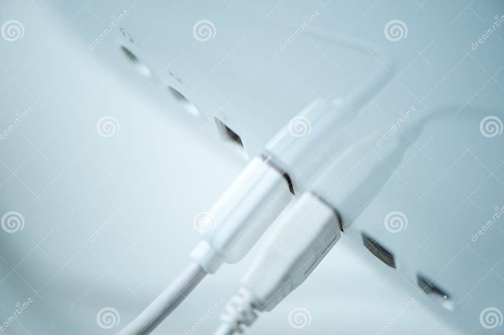 USB Connectors a Back of PC Stock Image - Image of fashion, capitalism ...