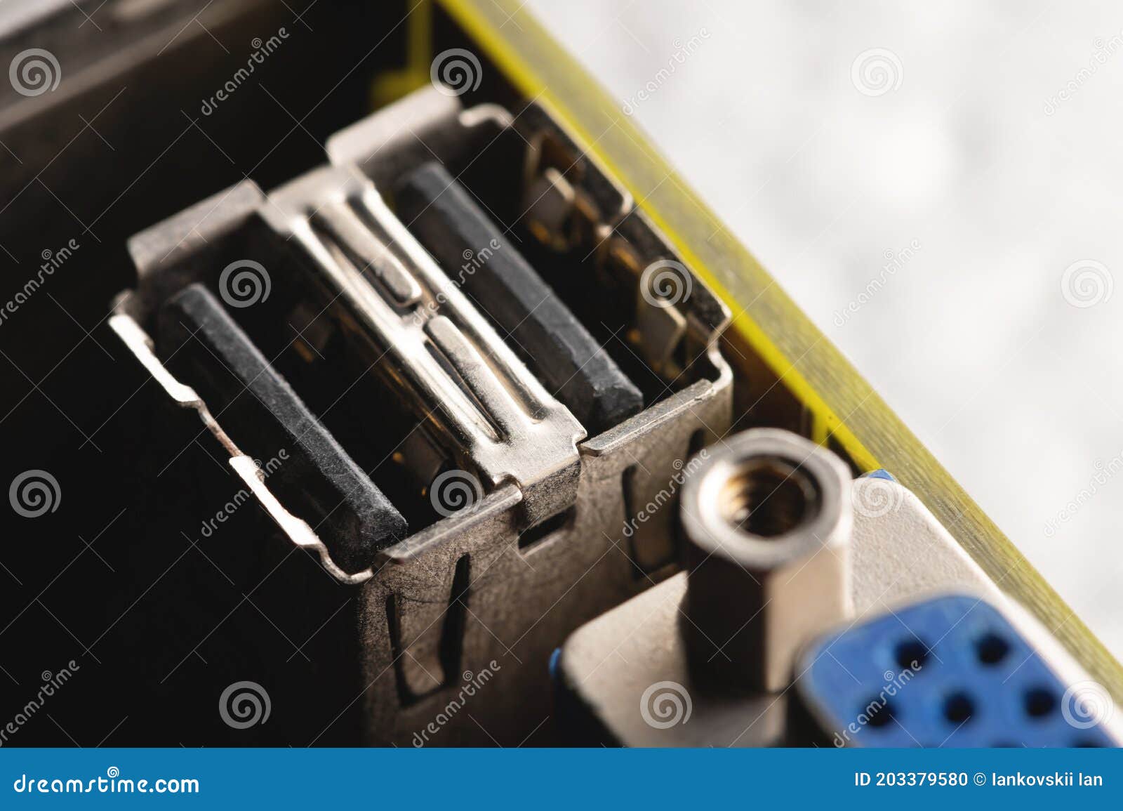 Usb 2.0 Connectors on the Motherboard Close-up Stock Photo - Image of ...