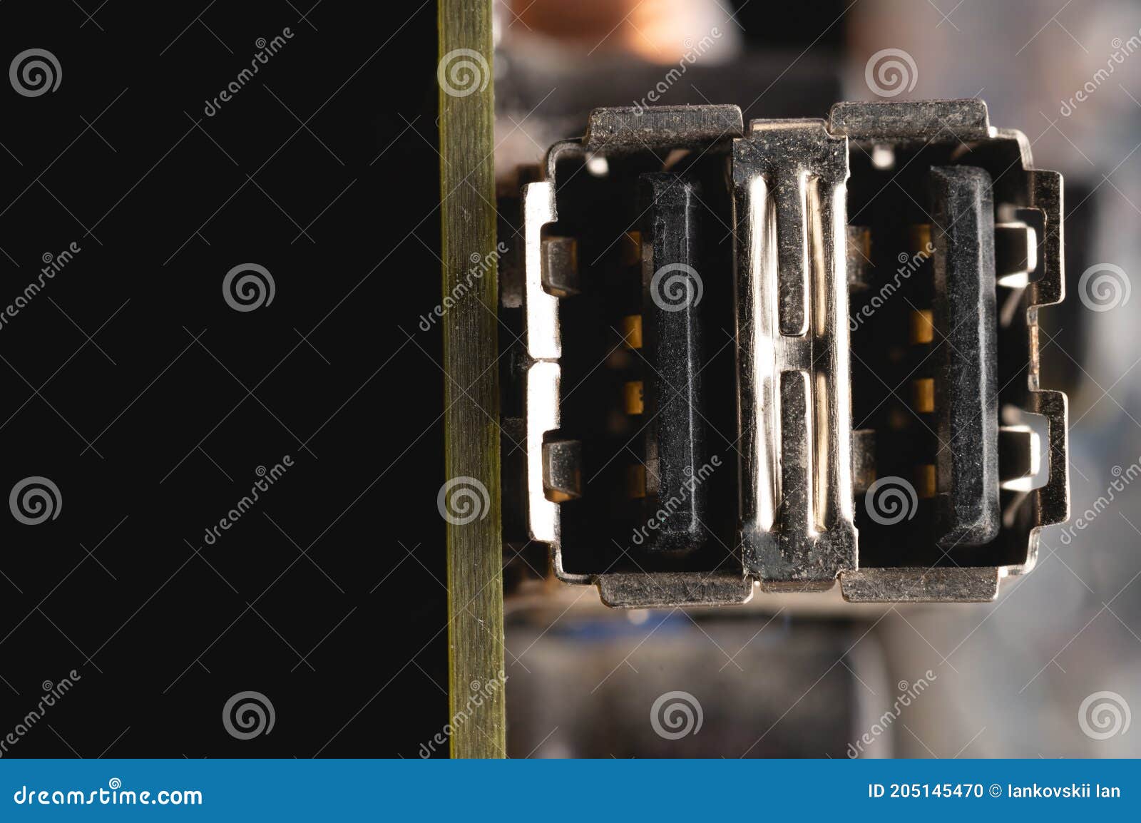 Usb 2.0 Connectors on the Motherboard Close-up Stock Photo - Image of ...