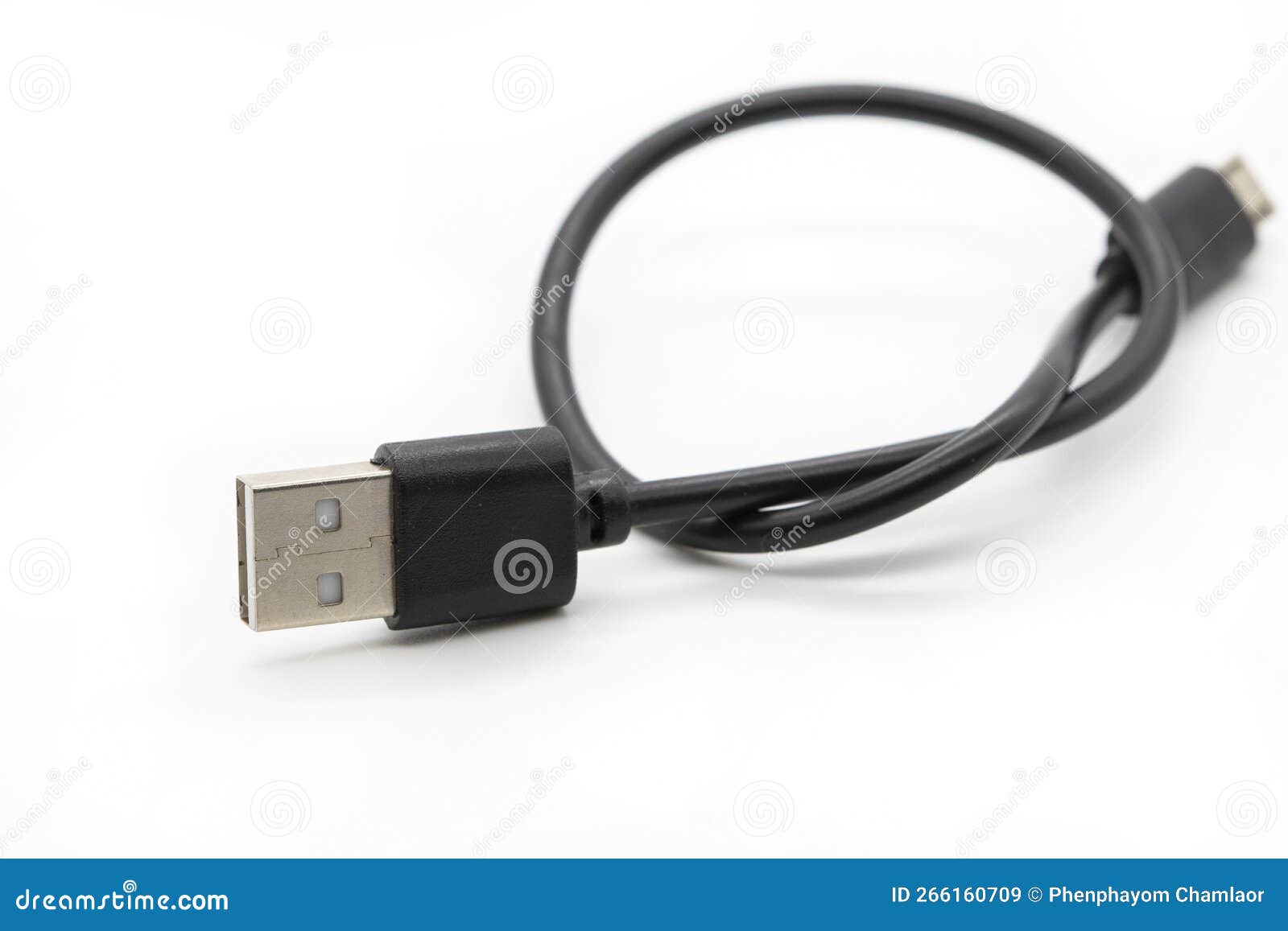 Usb Cord Connect Computer or Telephone Arrangement Flat Lay Style Stock ...