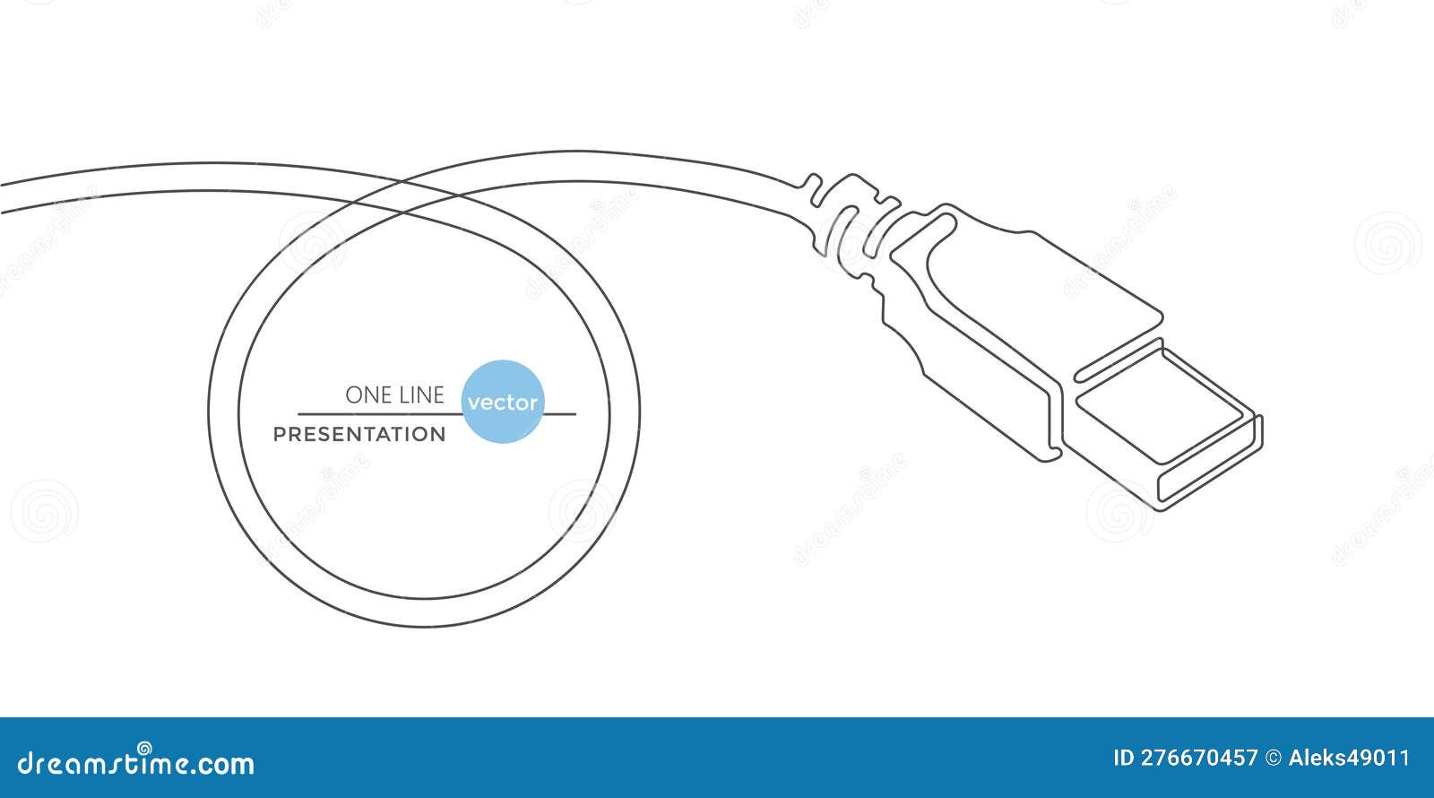 USB Data Cable .Technological Concept .Computer Wire.Vector ...