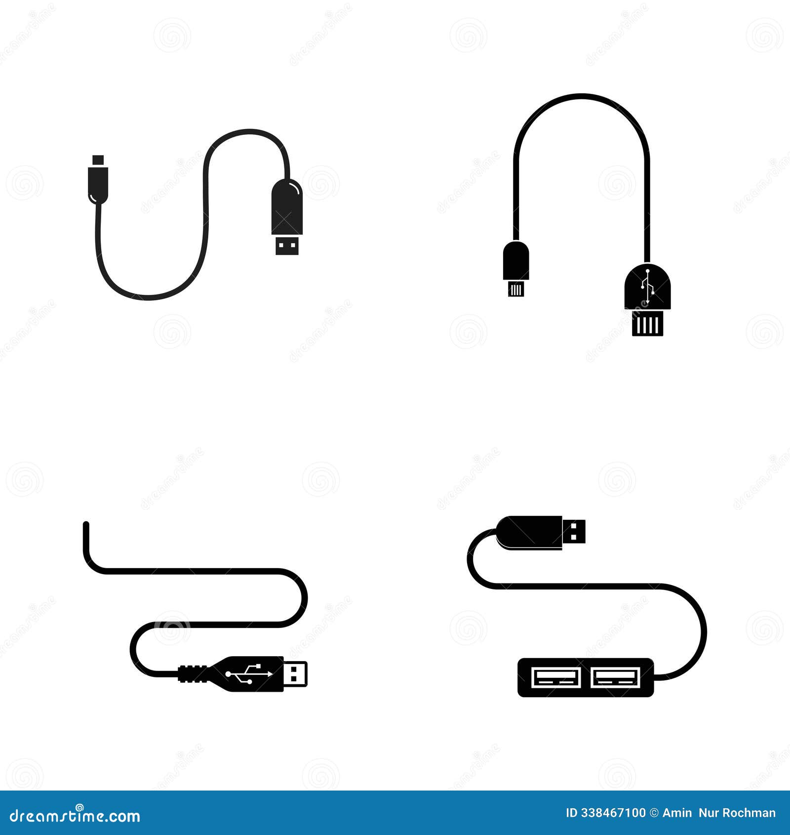 USB Data Transfer,cable Icon Logo Vector Template Stock Illustration ...