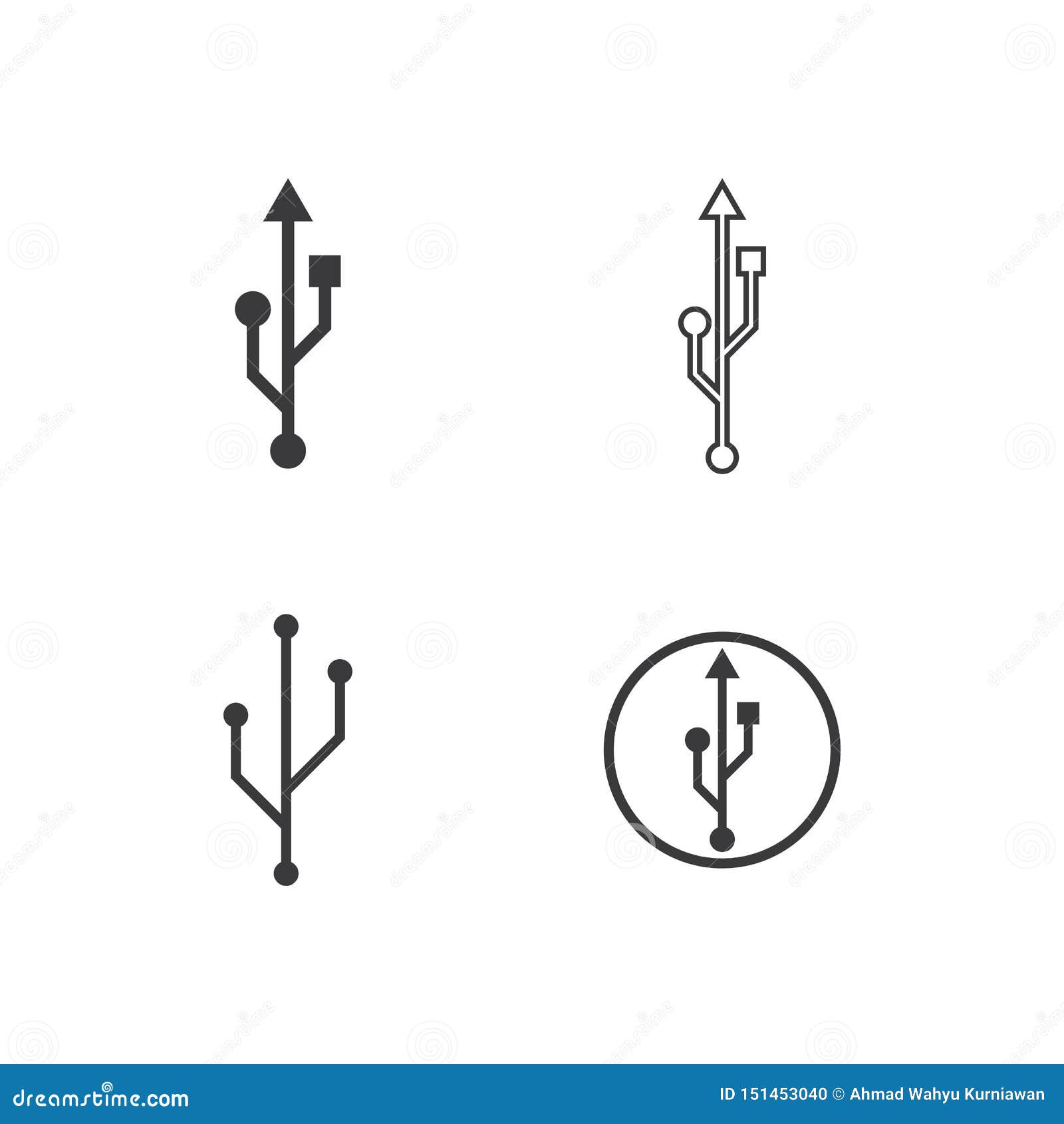 USB data transfer icon stock vector. Illustration of cable - 151453040