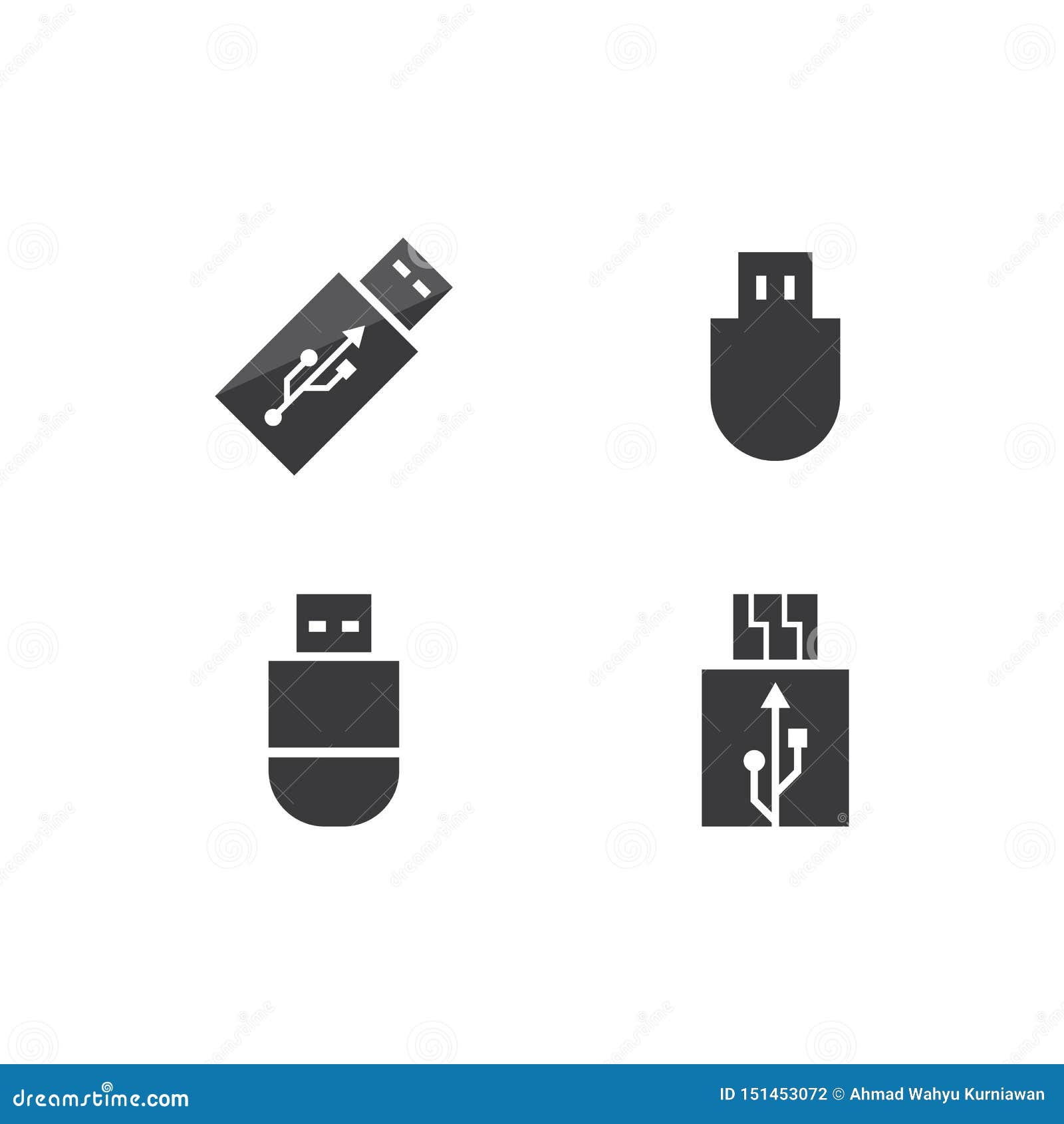 USB data transfer icon stock vector. Illustration of sign - 151453072