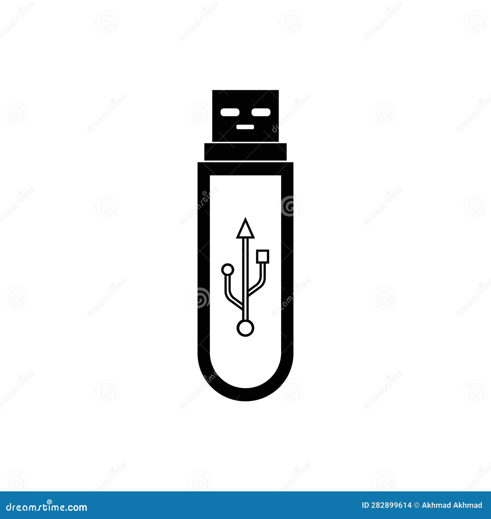 USB data transfer logo stock vector. Illustration of flat - 282899614