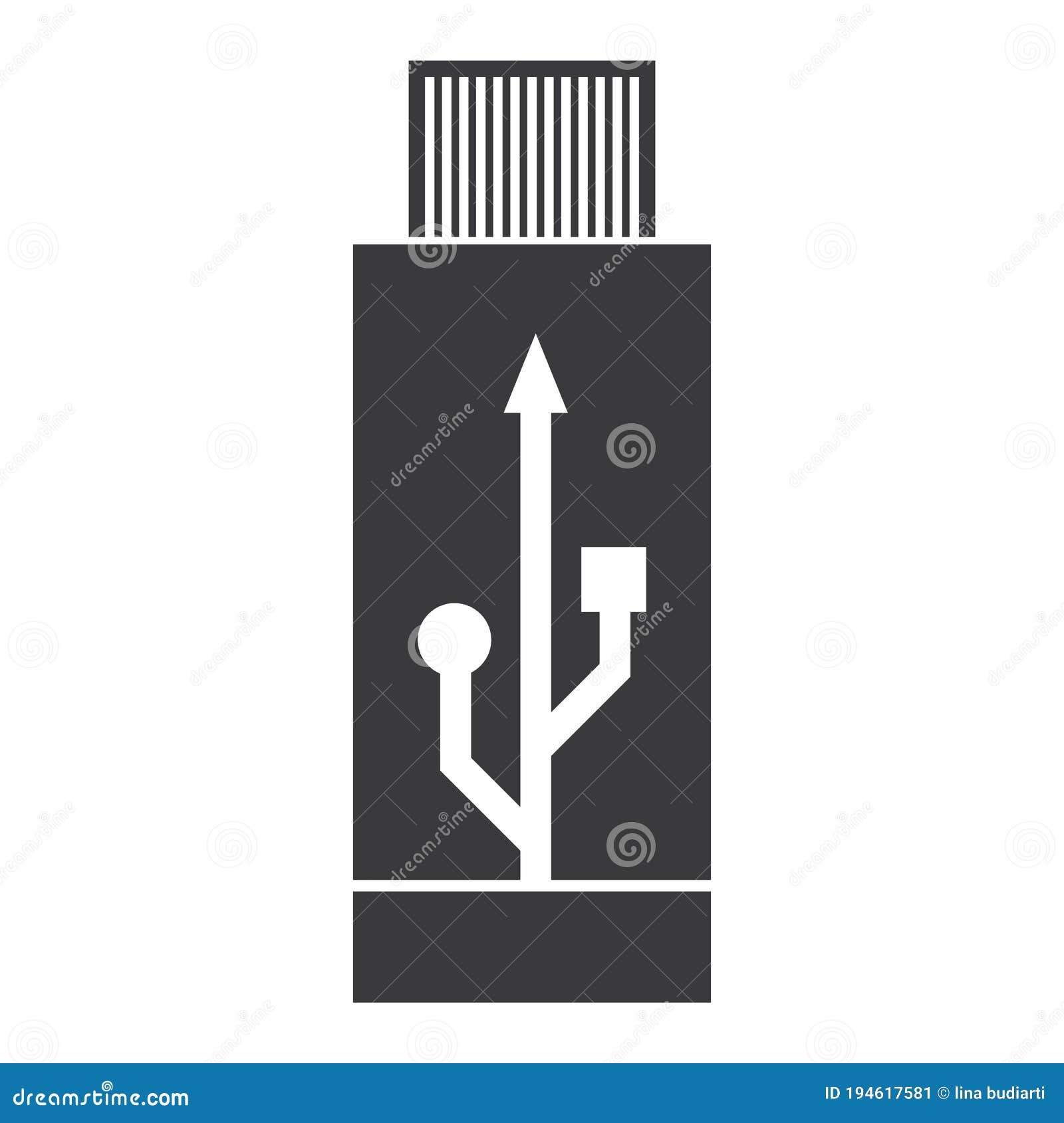 USB data transfer logo stock vector. Illustration of computer - 194617581