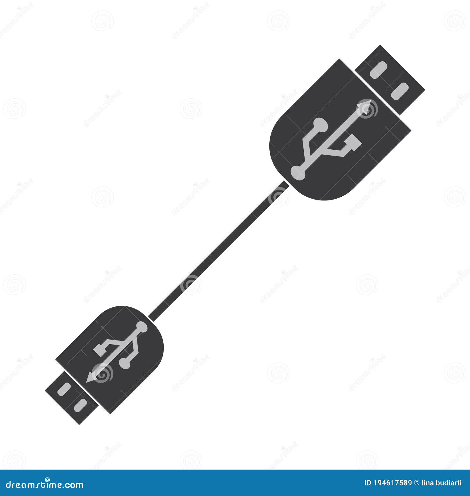 USB data transfer logo stock vector. Illustration of shape - 194617589