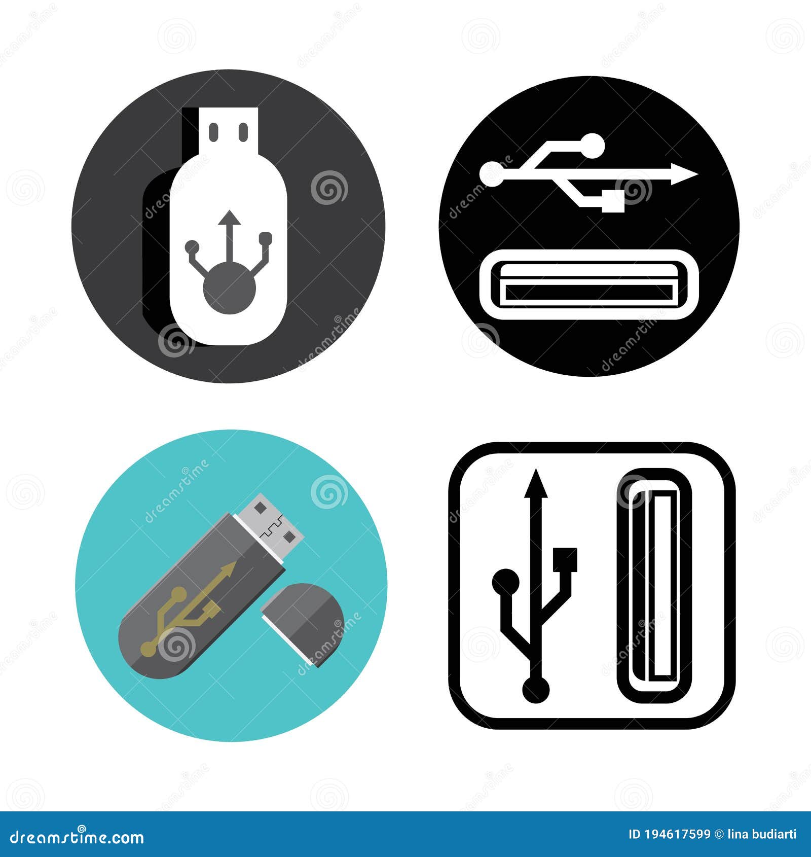 USB data transfer logo stock vector. Illustration of design - 194617599