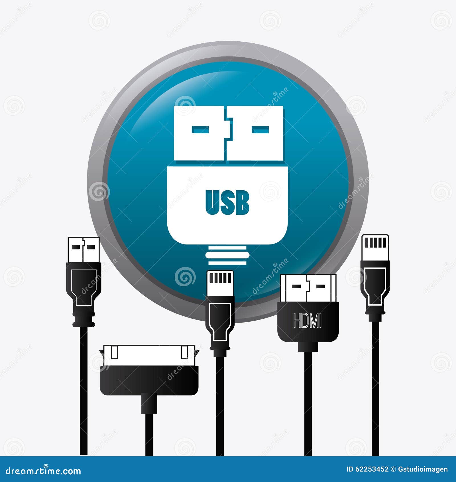 USB design. stock illustration. Illustration of hardware - 62253452