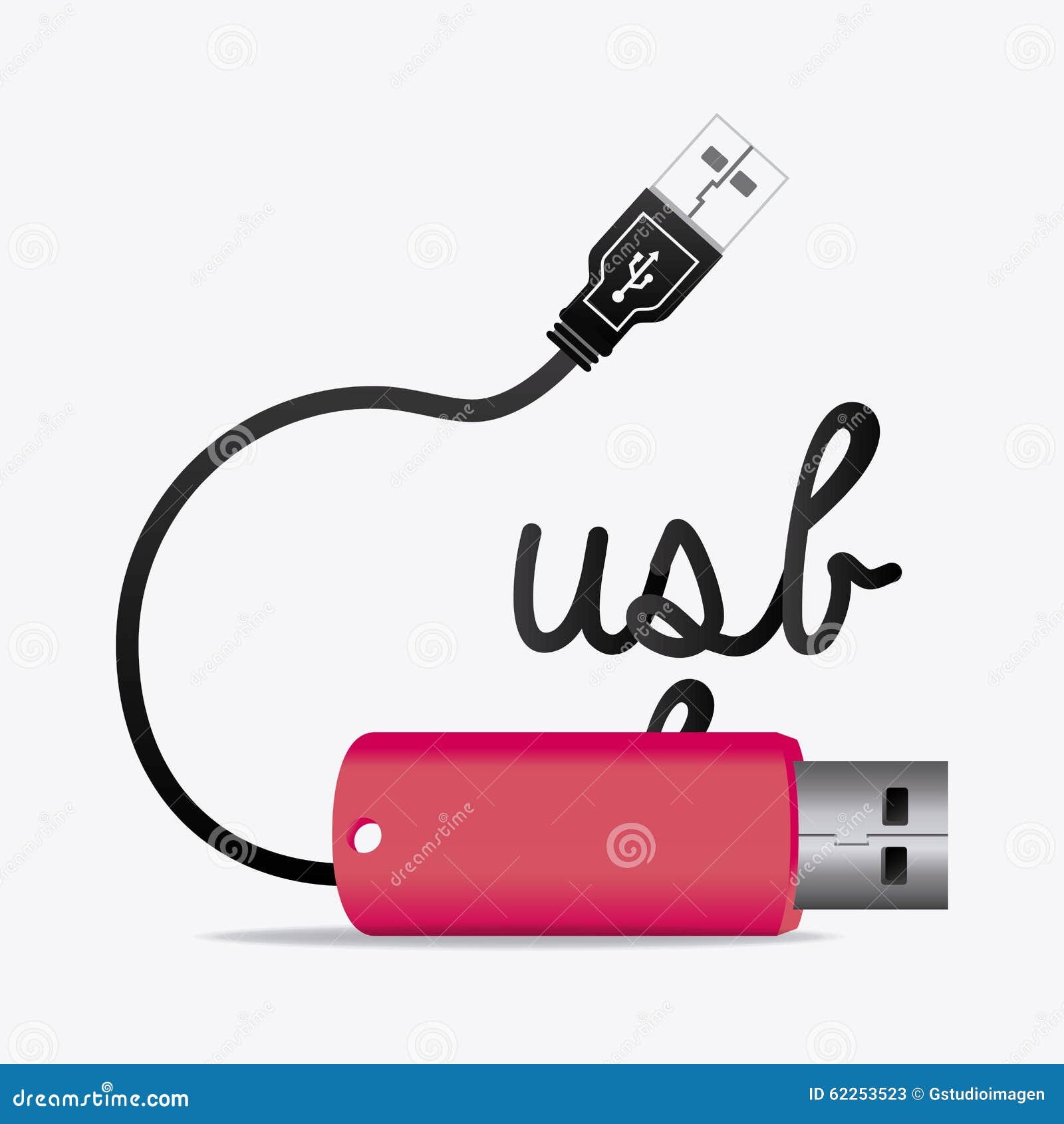 USB design. stock illustration. Illustration of virtual - 62253523