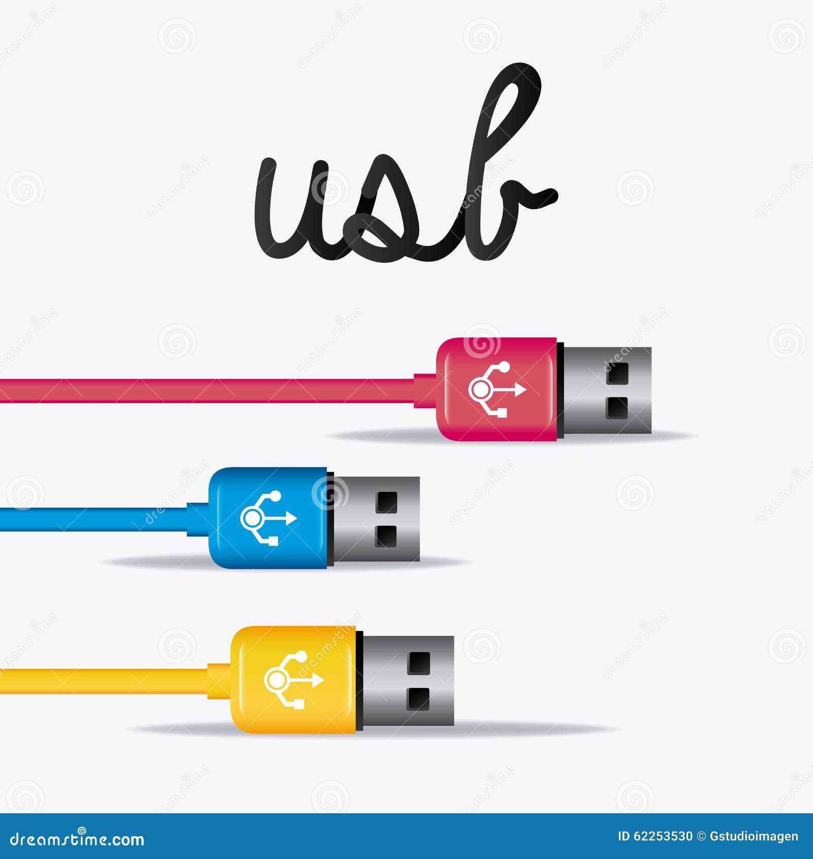 USB design. stock illustration. Illustration of portable - 62253530