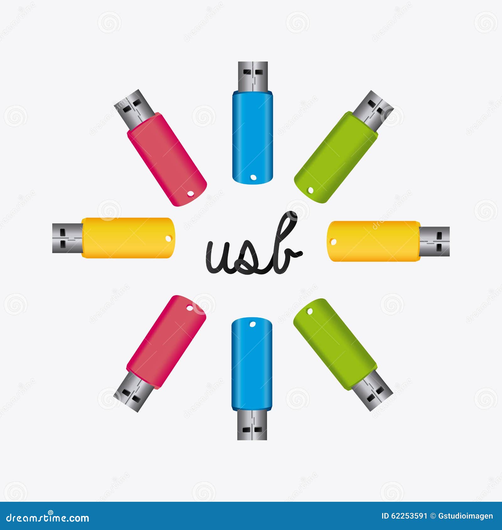 USB design. stock illustration. Illustration of mobile - 62253591