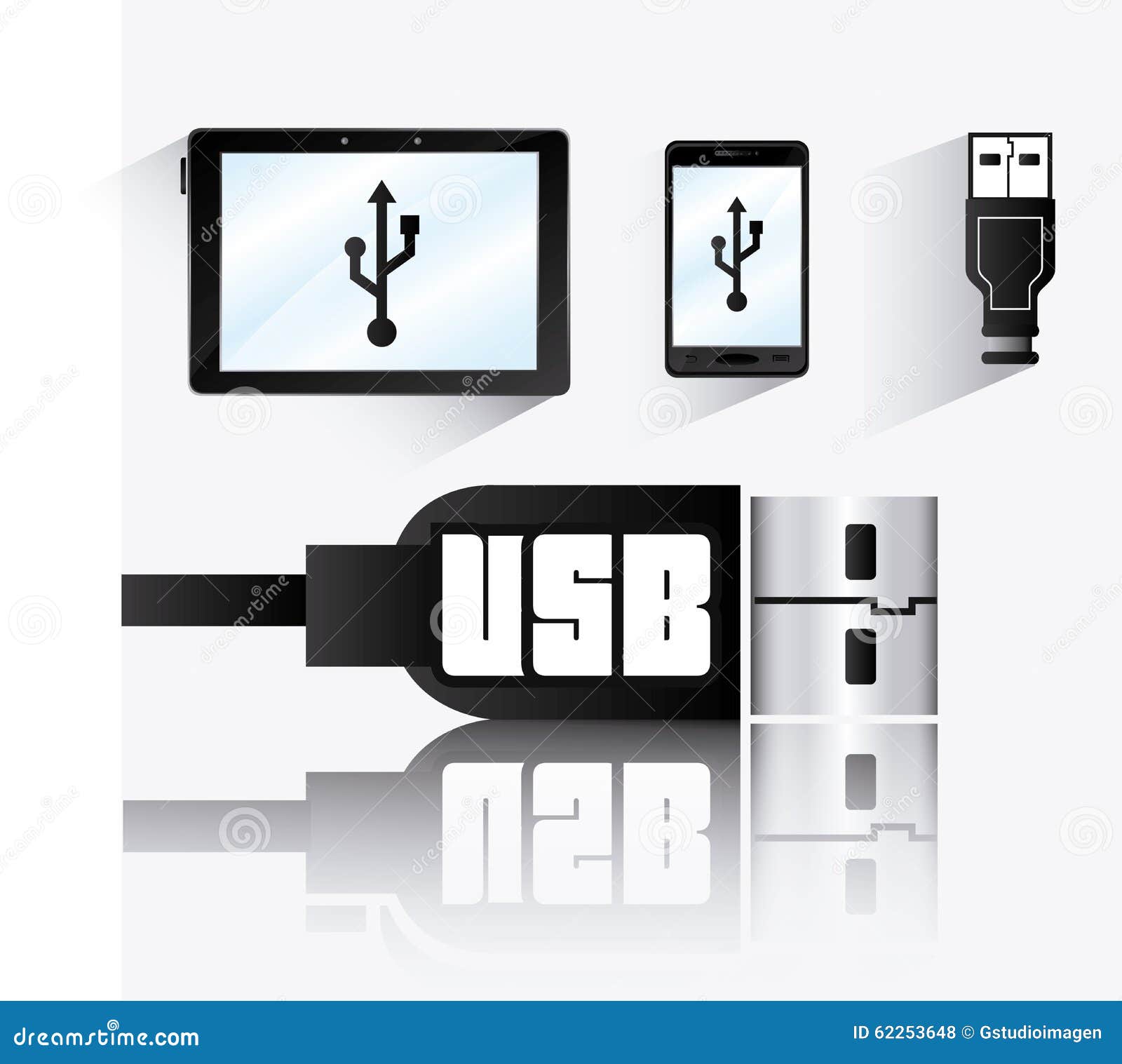 USB design. stock illustration. Illustration of virtual - 62253648