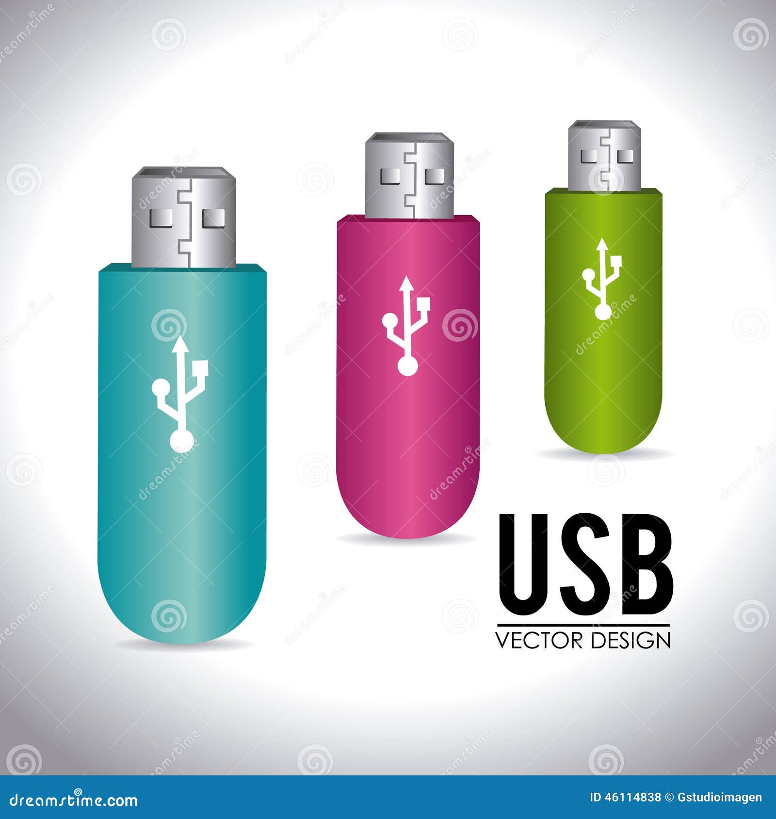 USB design stock vector. Illustration of portable, information - 46114838