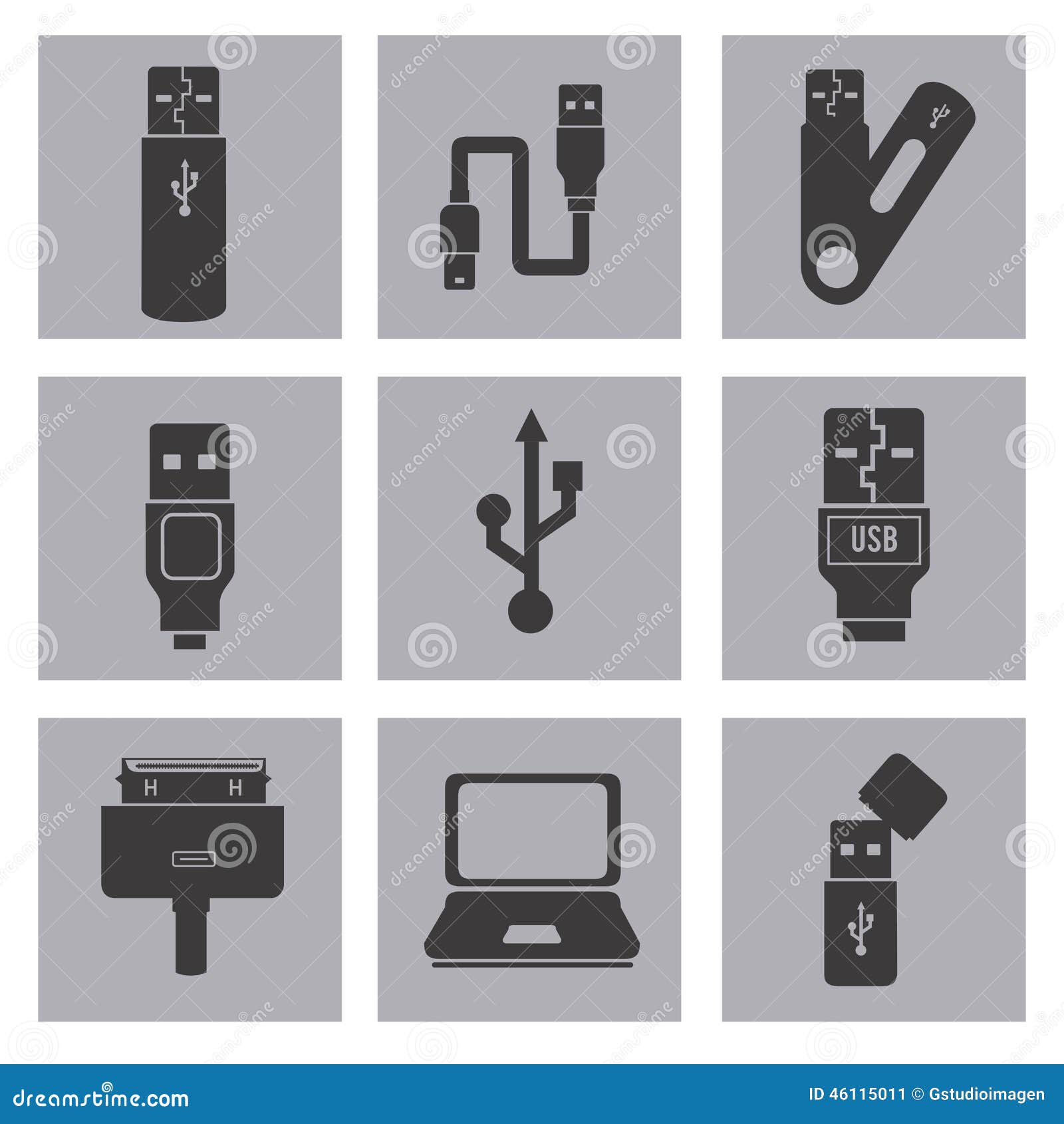 USB design stock vector. Illustration of device, technology - 46115011