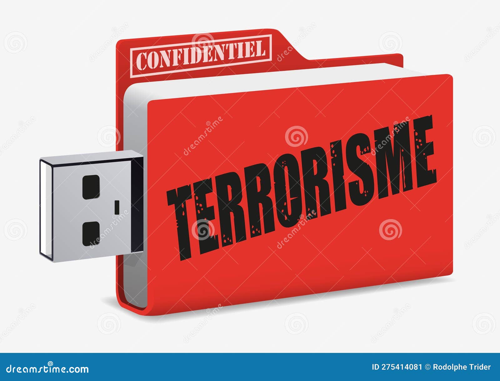 A USB Key Containing the Confidential File on Terrorist Actions Stock ...