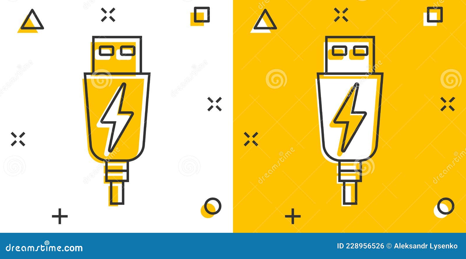 Usb Drive Icon in Comic Style. Flash Disk Vector Cartoon Illustration ...