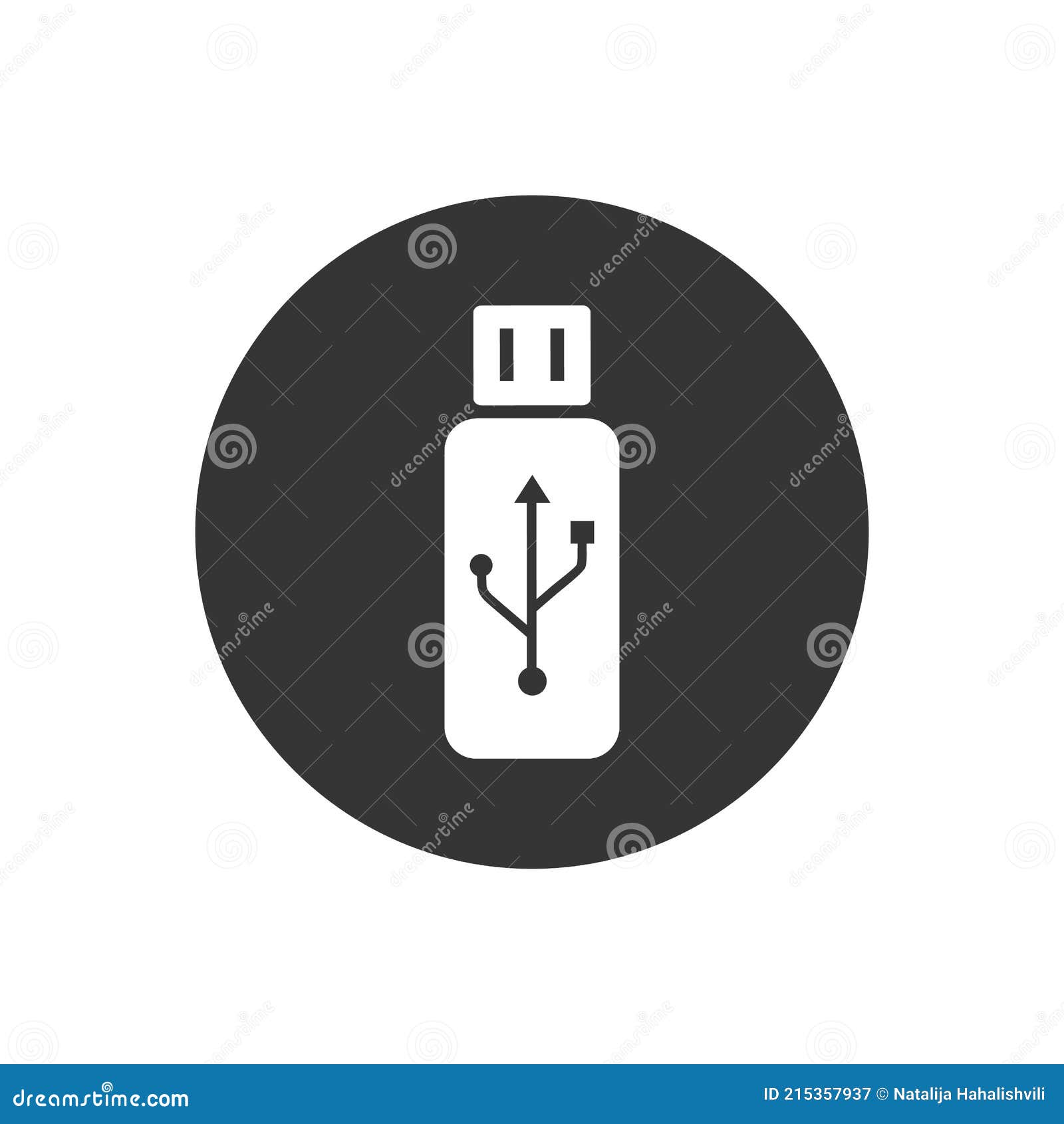 Usb Drive Icon Isolated on White. Vector Illustration Stock Vector ...