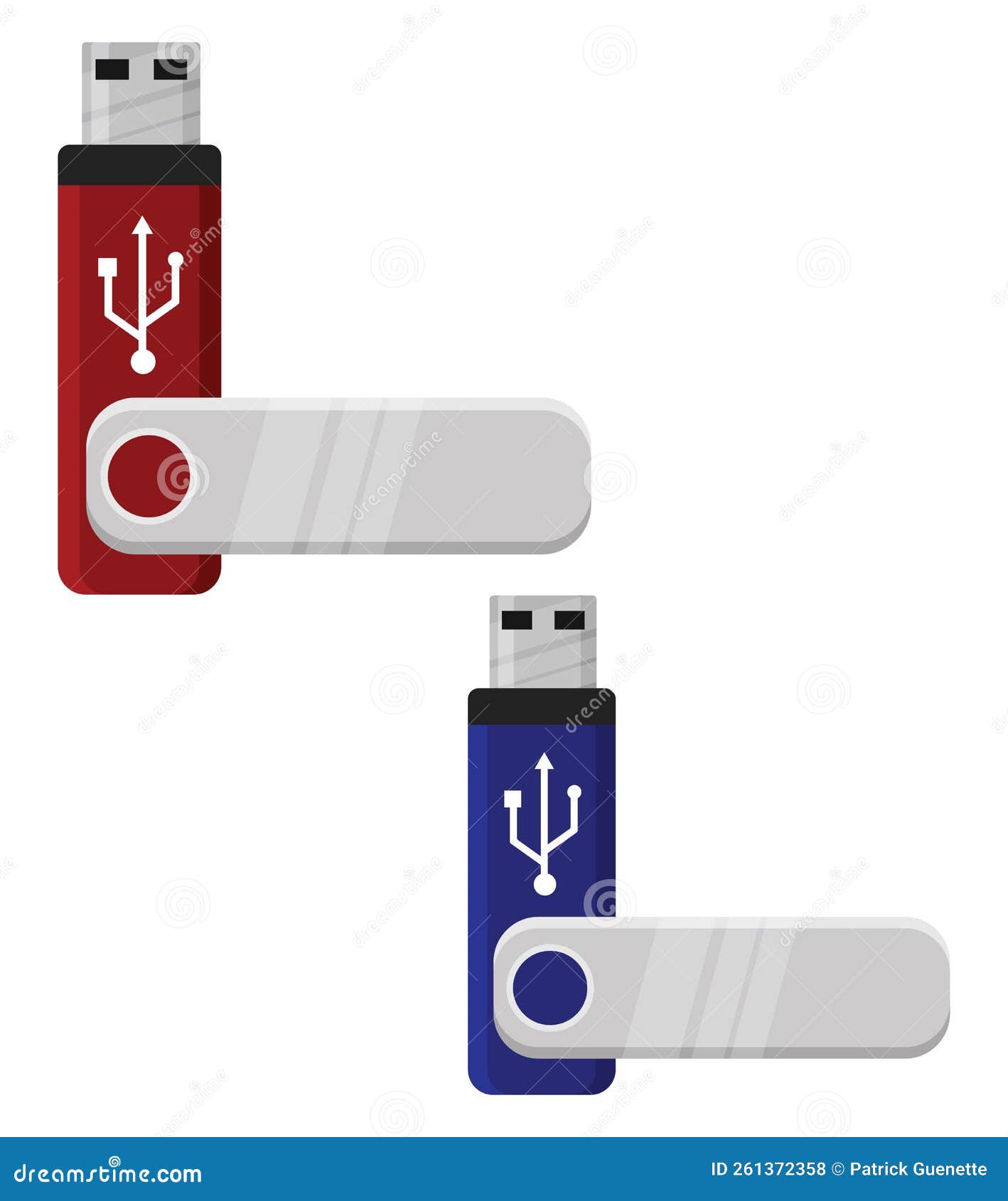 USB Drive, icon stock vector. Illustration of accessories - 261372358